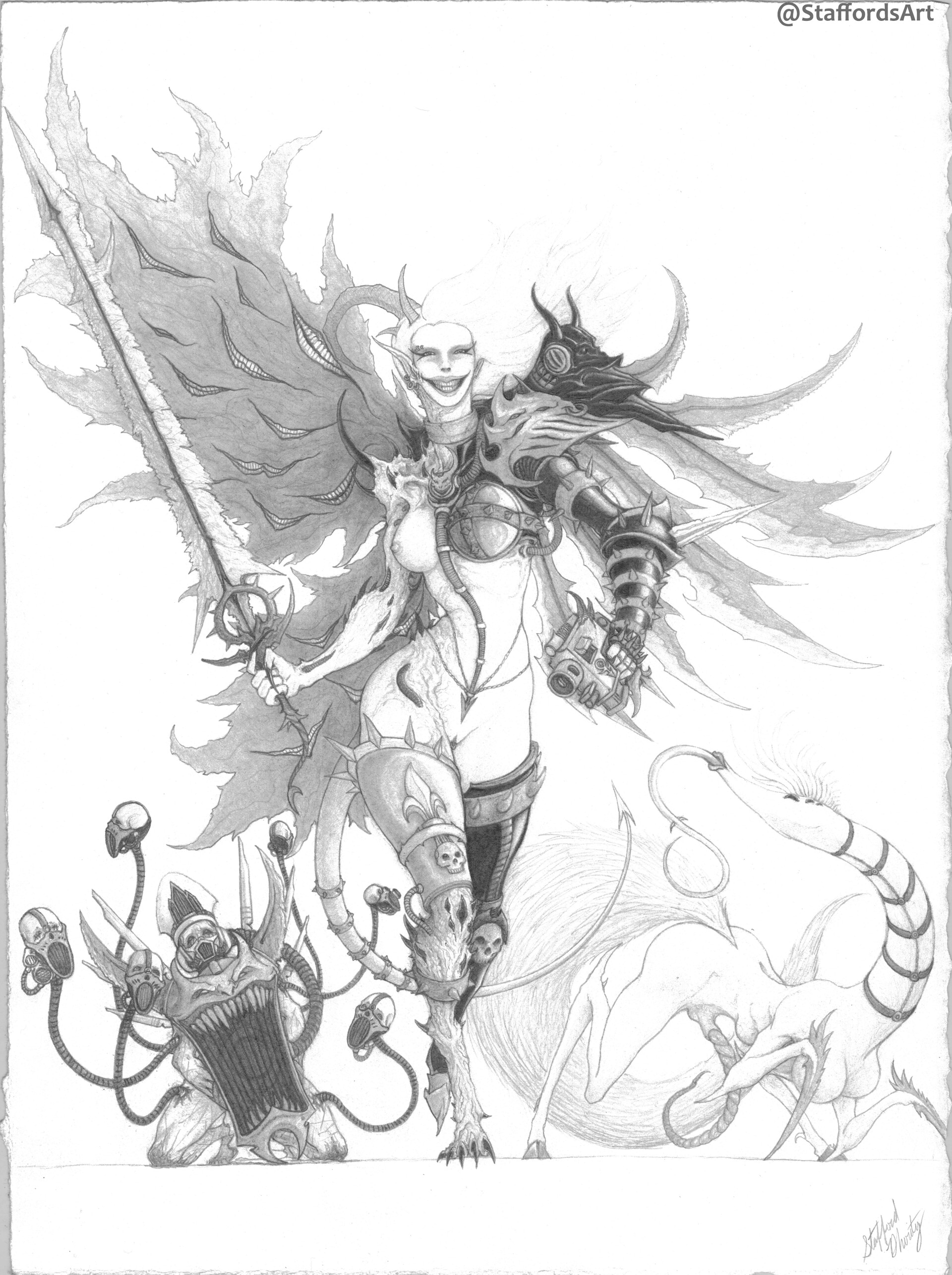 ArtStation - Daemon possessed Sister of Battle (Commission)