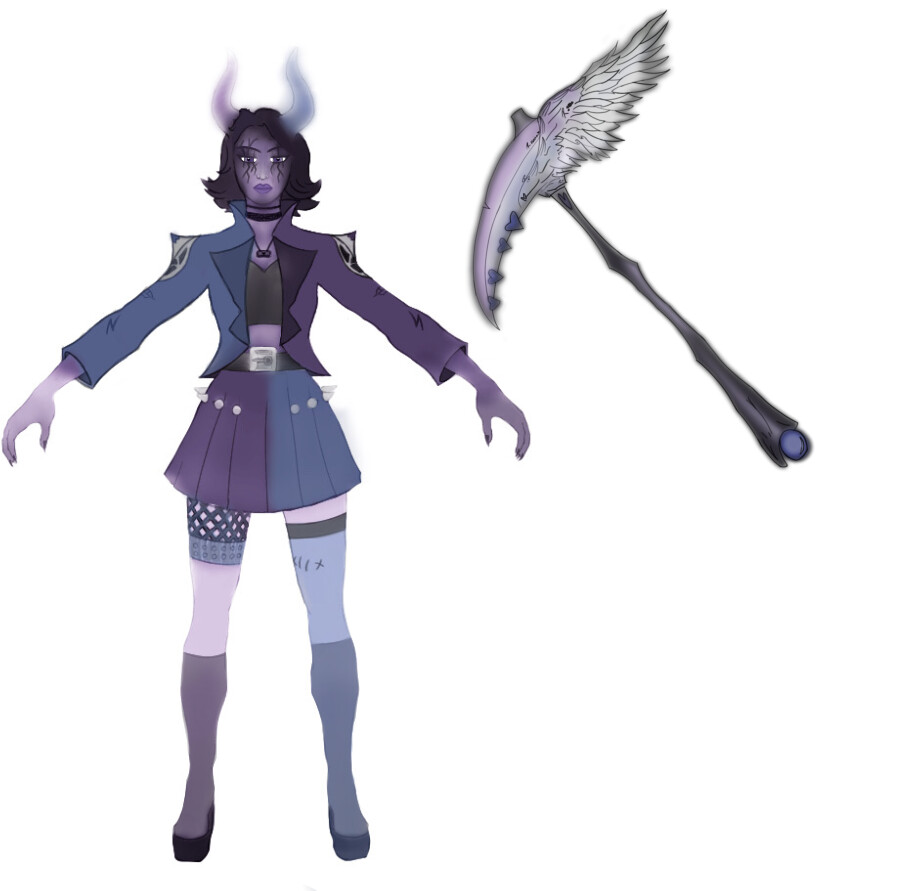 ArtStation - Riyah the Rave witch - Concept skin art and pickaxe