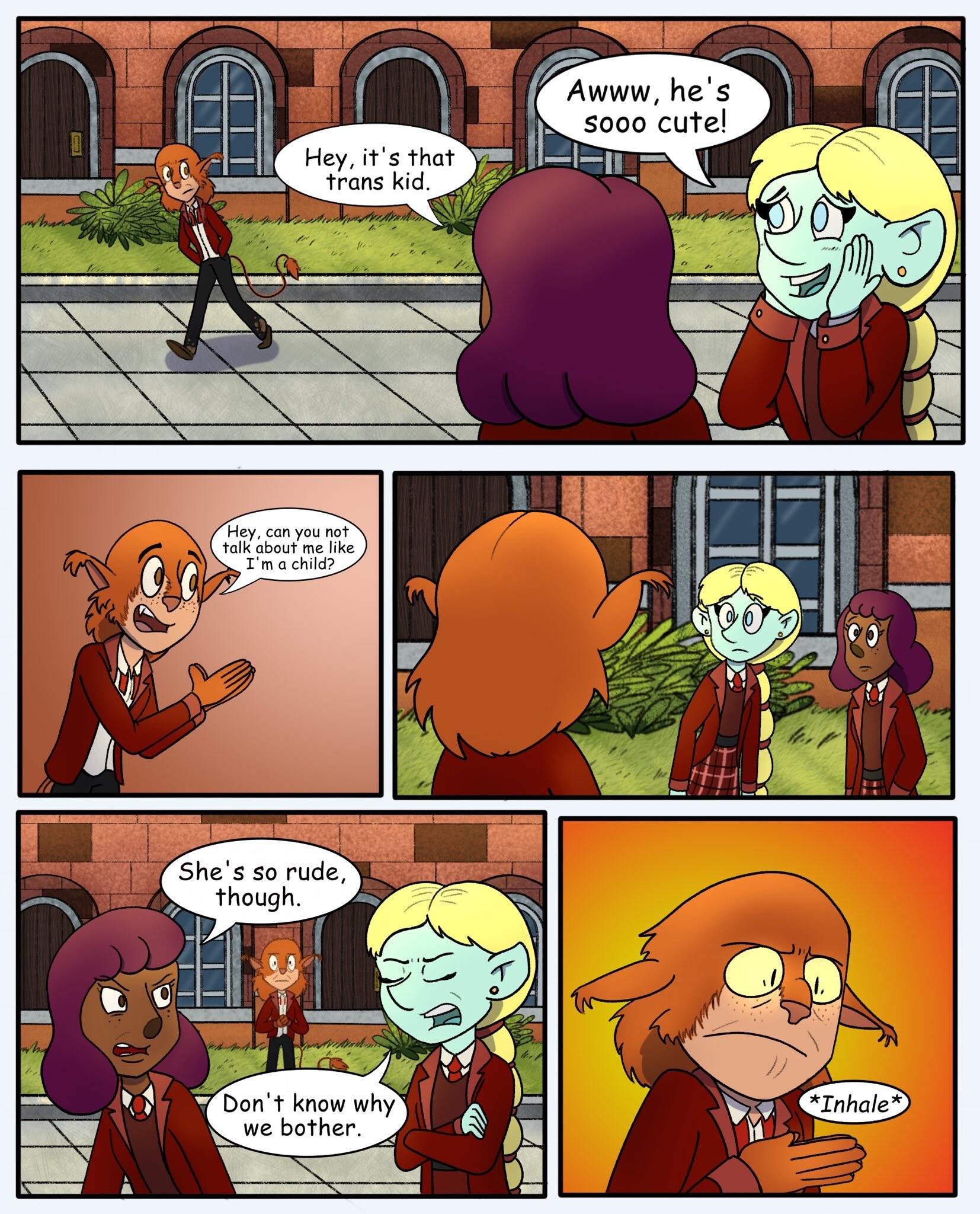 ArtStation - Purlwink and Saffren comic: School problems