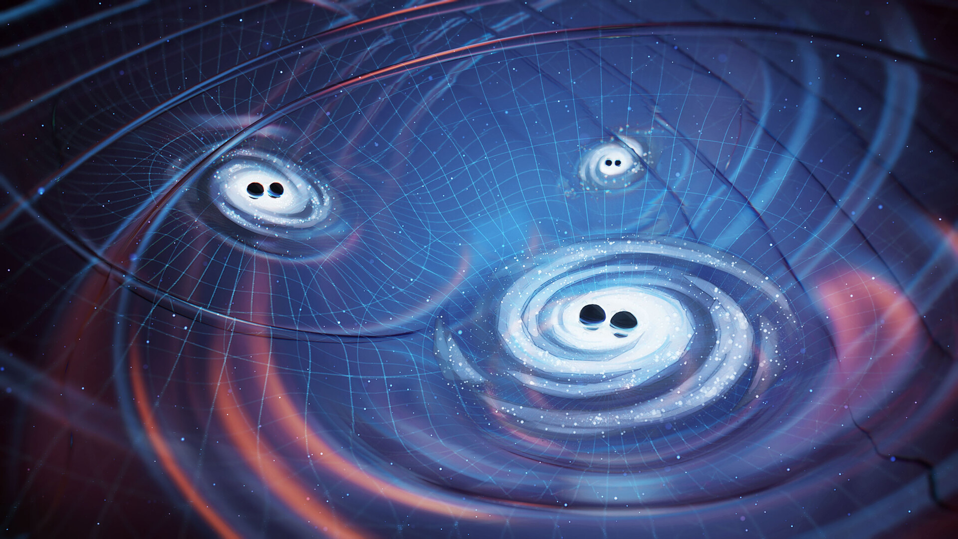 ArtStation - Binary Black Hole Mergers & Gravitational Waves • Science Illustration • NANOGrav ...