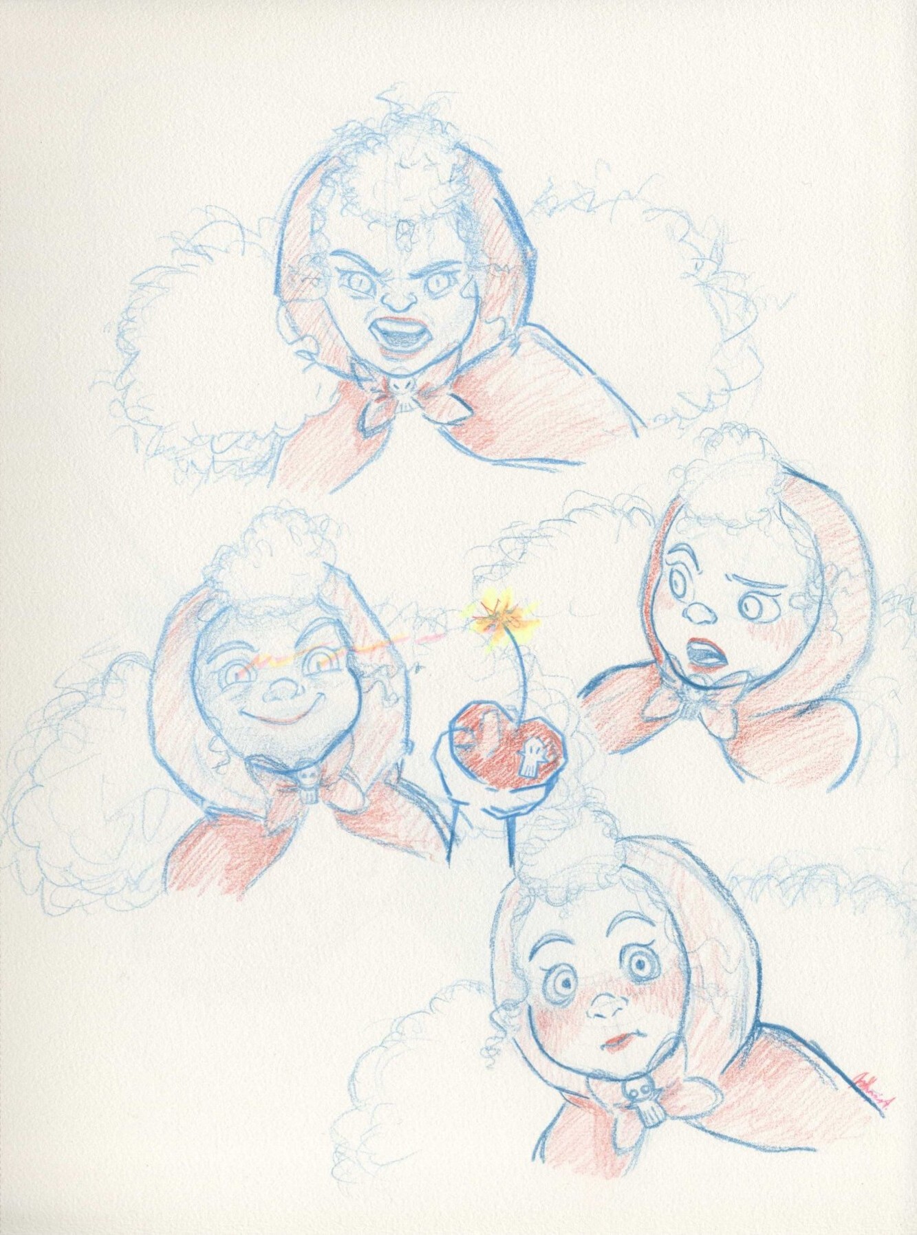 ArtStation - Red (OC) Expression Sheet