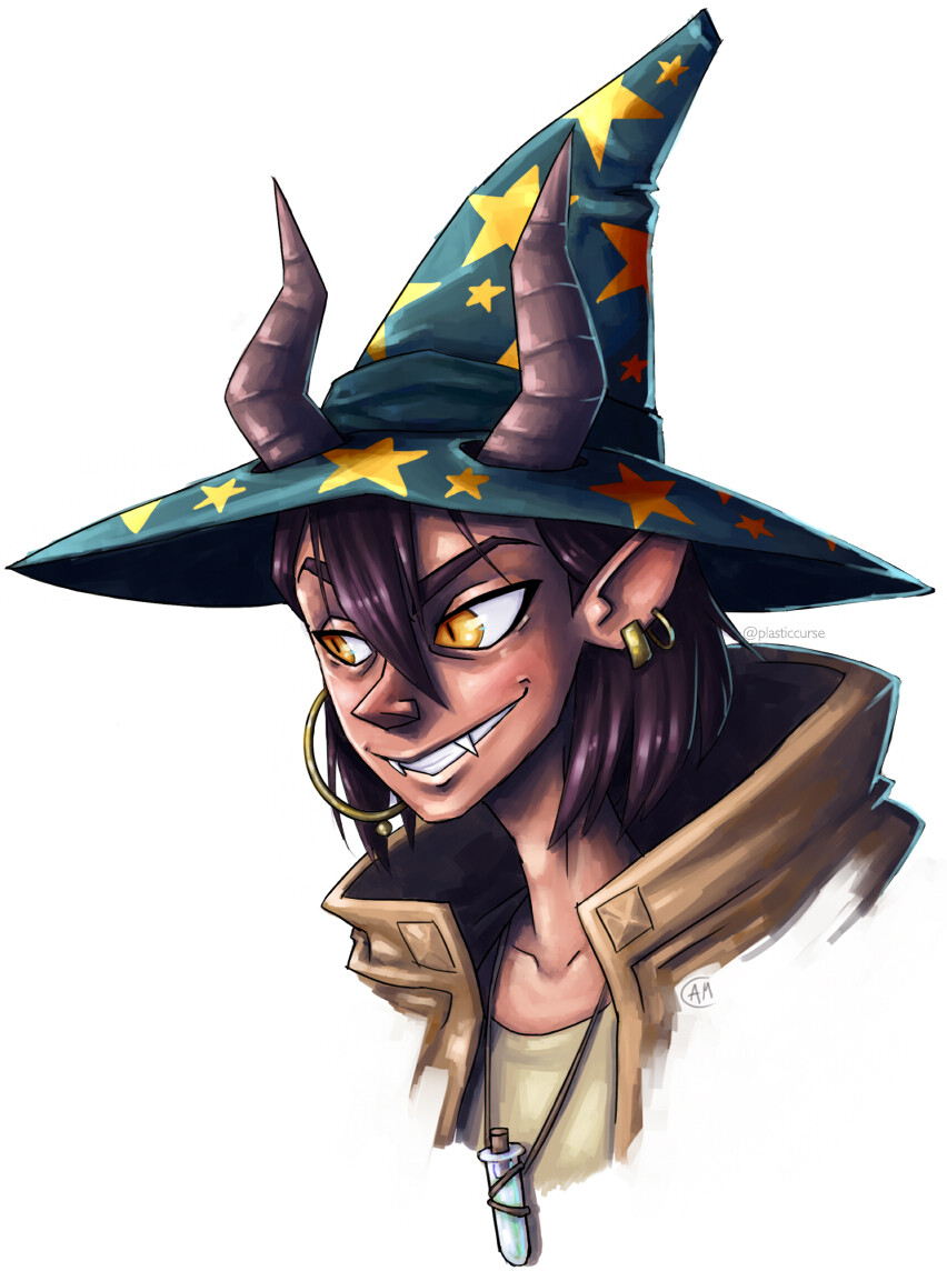ArtStation - DnD tiefling wizard fanart
