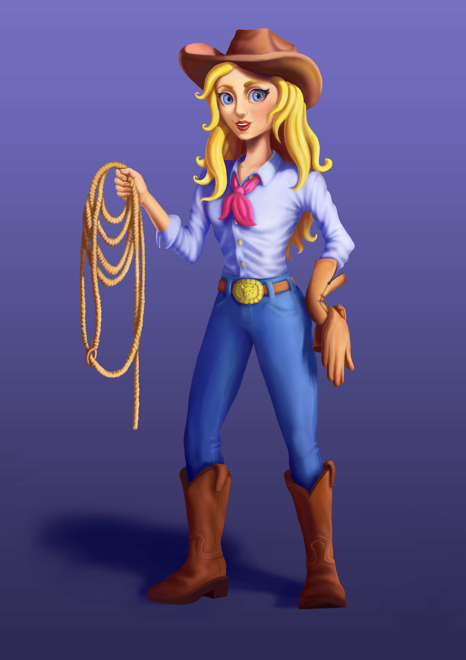 ArtStation - Cowgirl casual character design