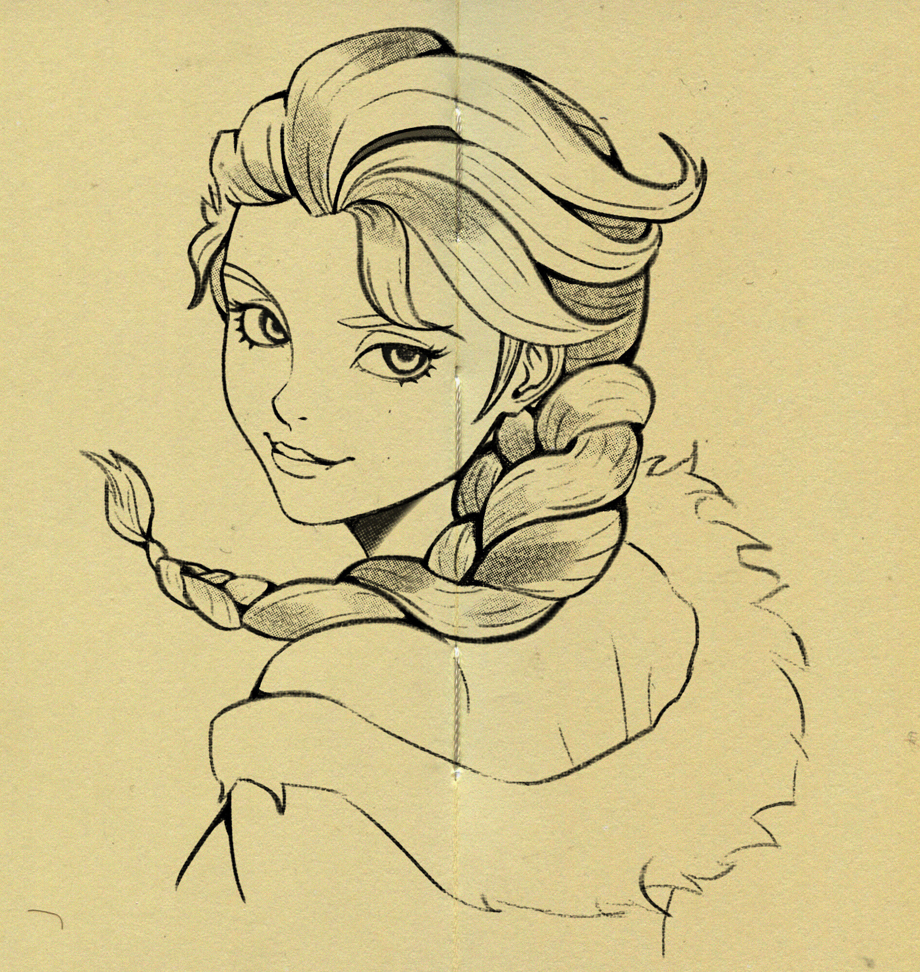 ArtStation - Elsa - Frozen (study of artgerm)