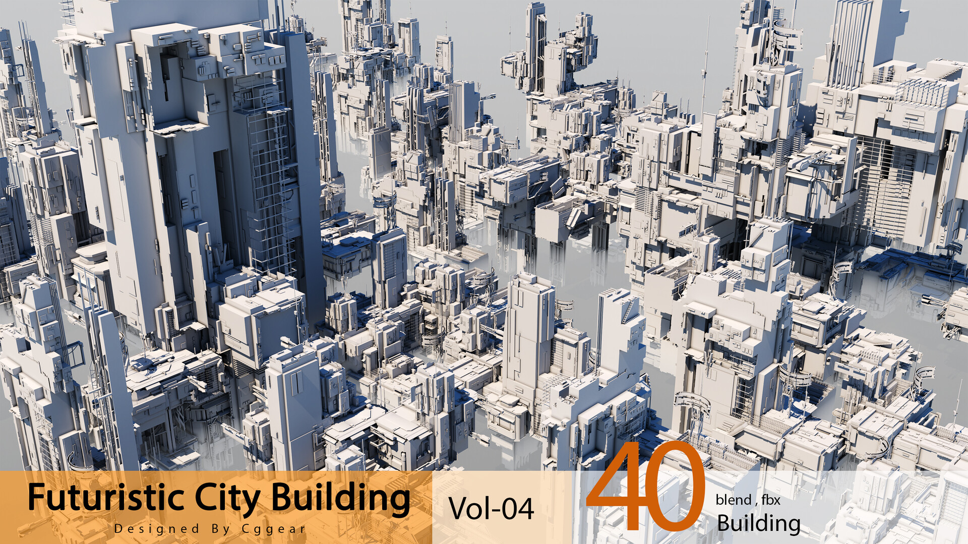 ArtStation - sci fi futuristic city building vol 04