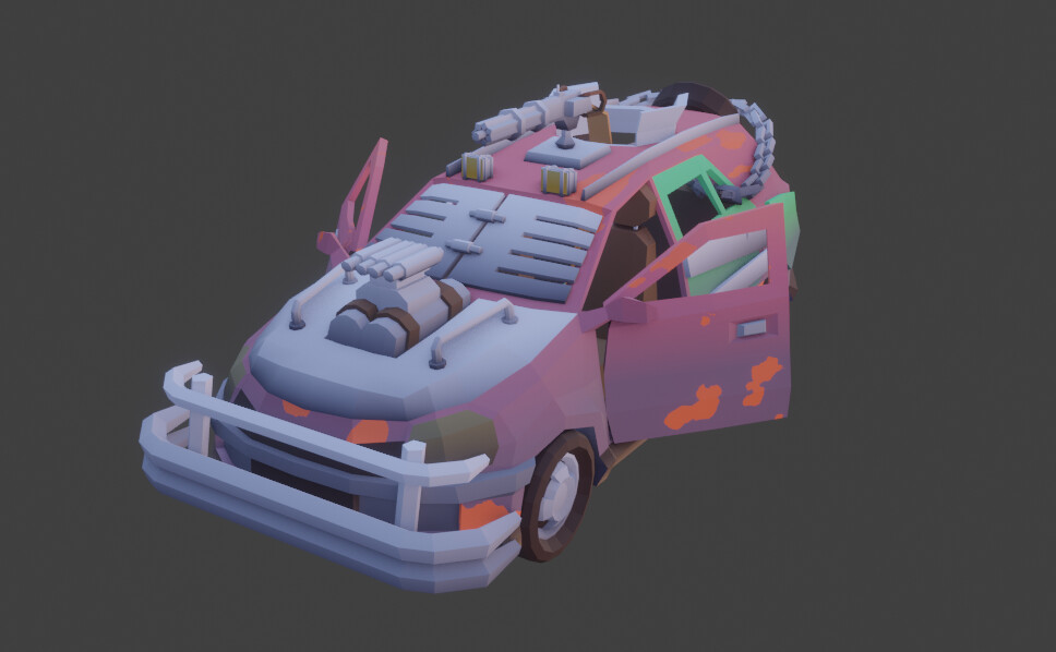 ArtStation - Post apocalyptic stylized car
