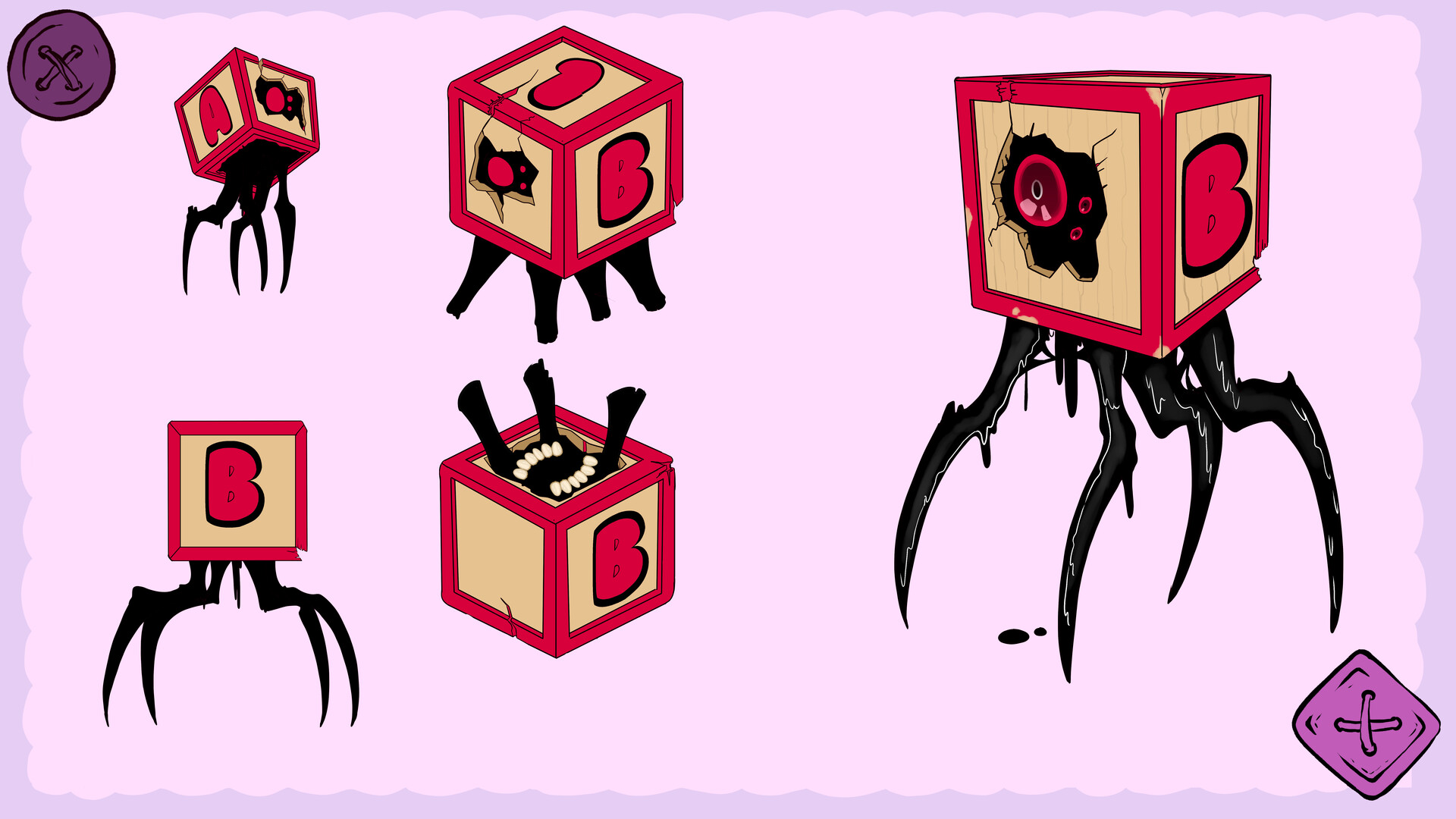 ArtStation - Basic enemy concept: Buggy Blocks