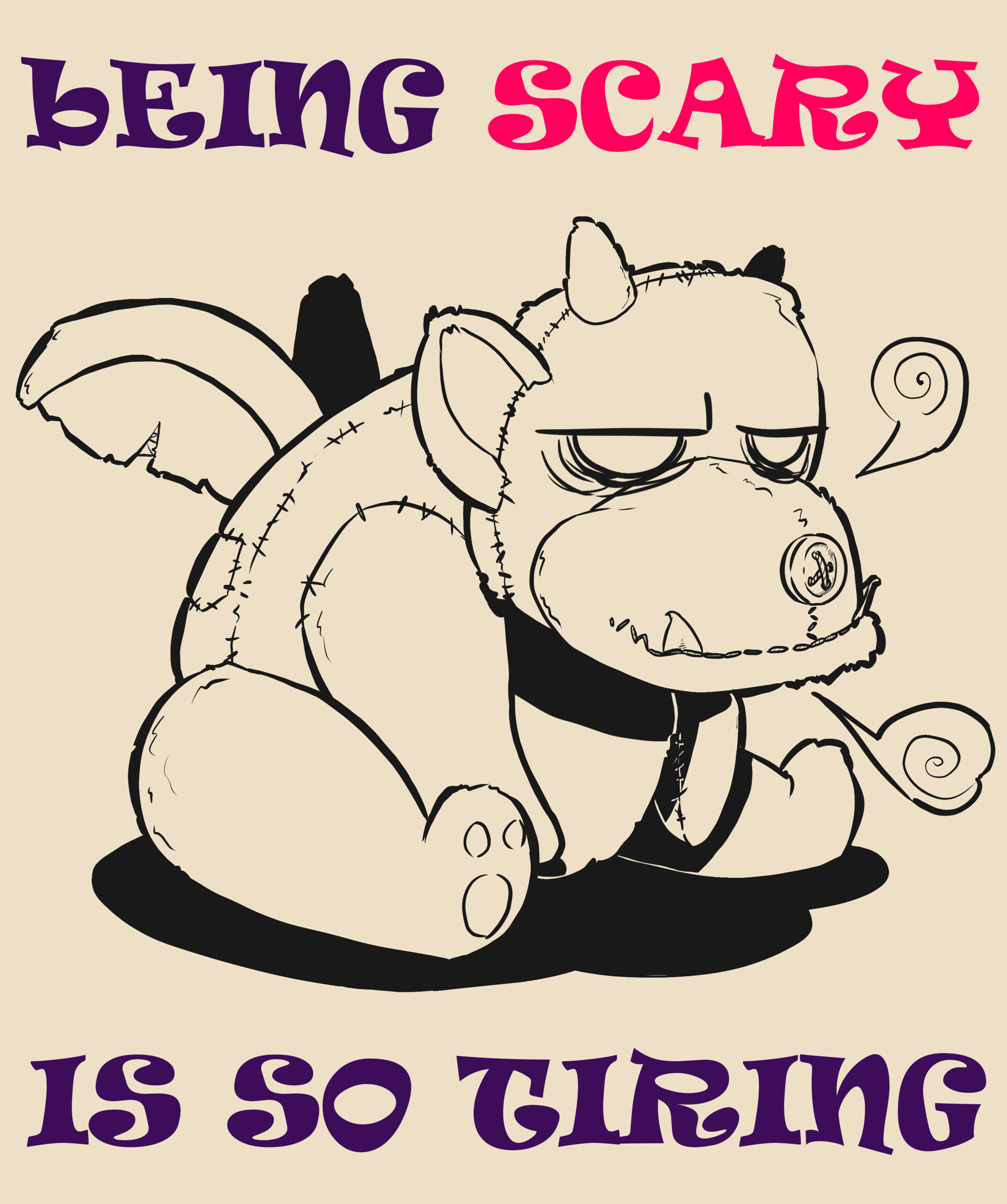 J. Gergő Gáll - Inktober 2022 - drawing soft toys