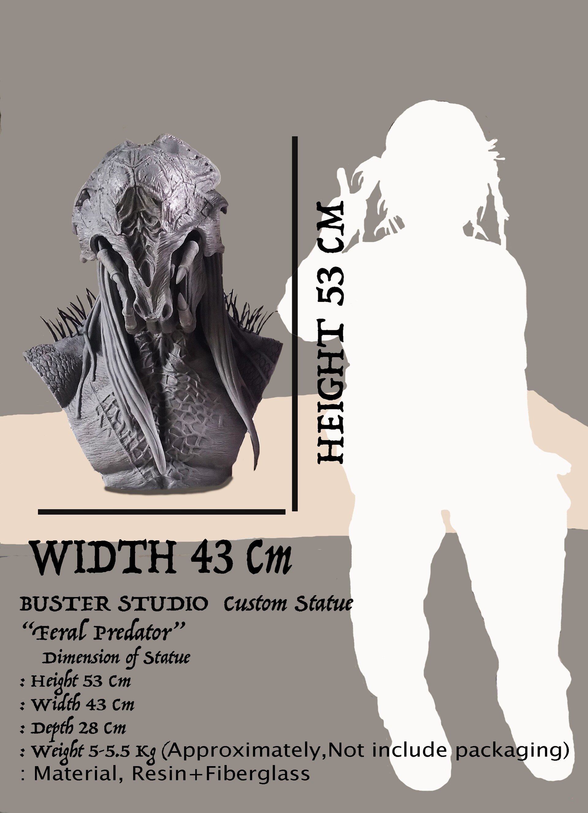 ArtStation - feral Predator bust