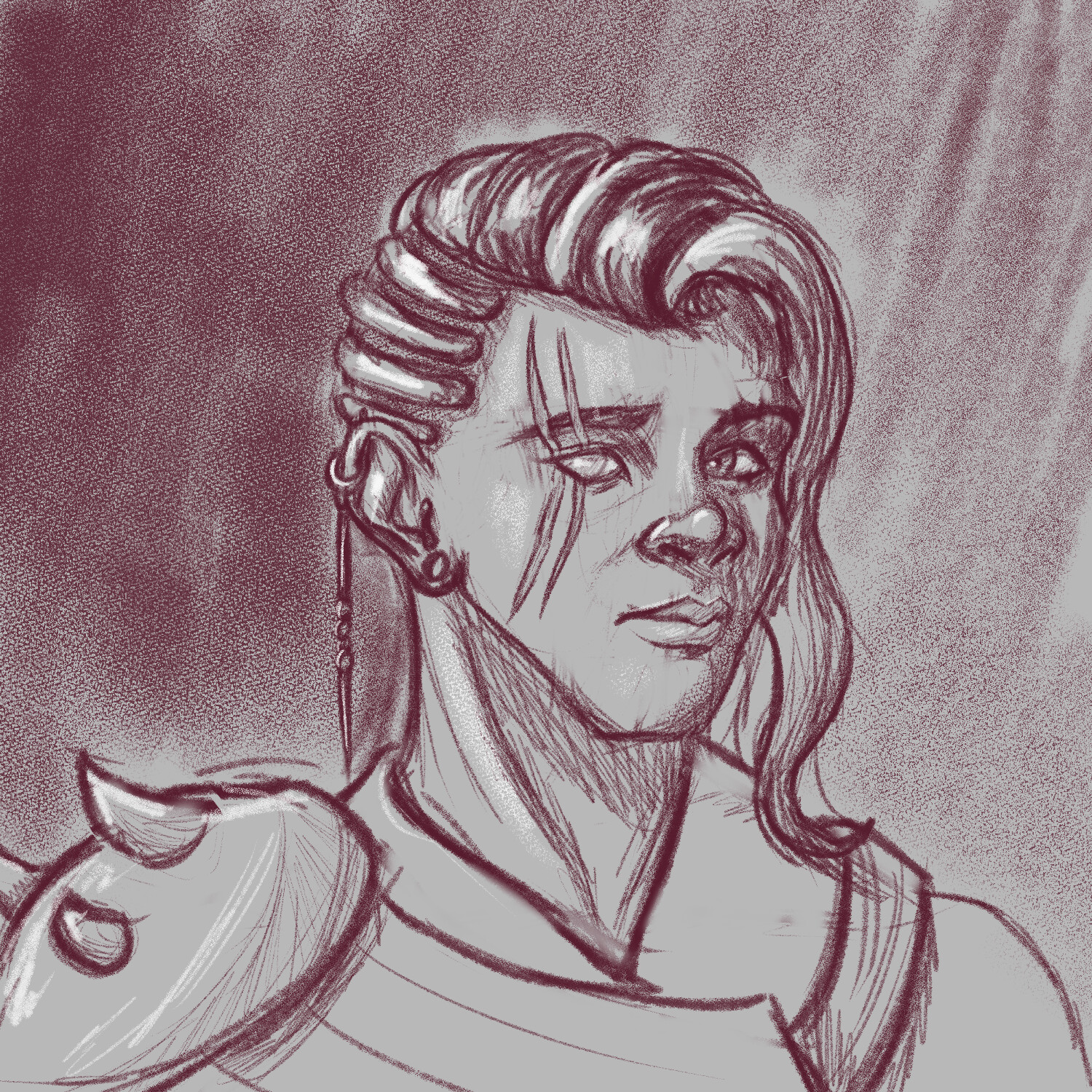 ArtStation - Female Human Fighter Sketch