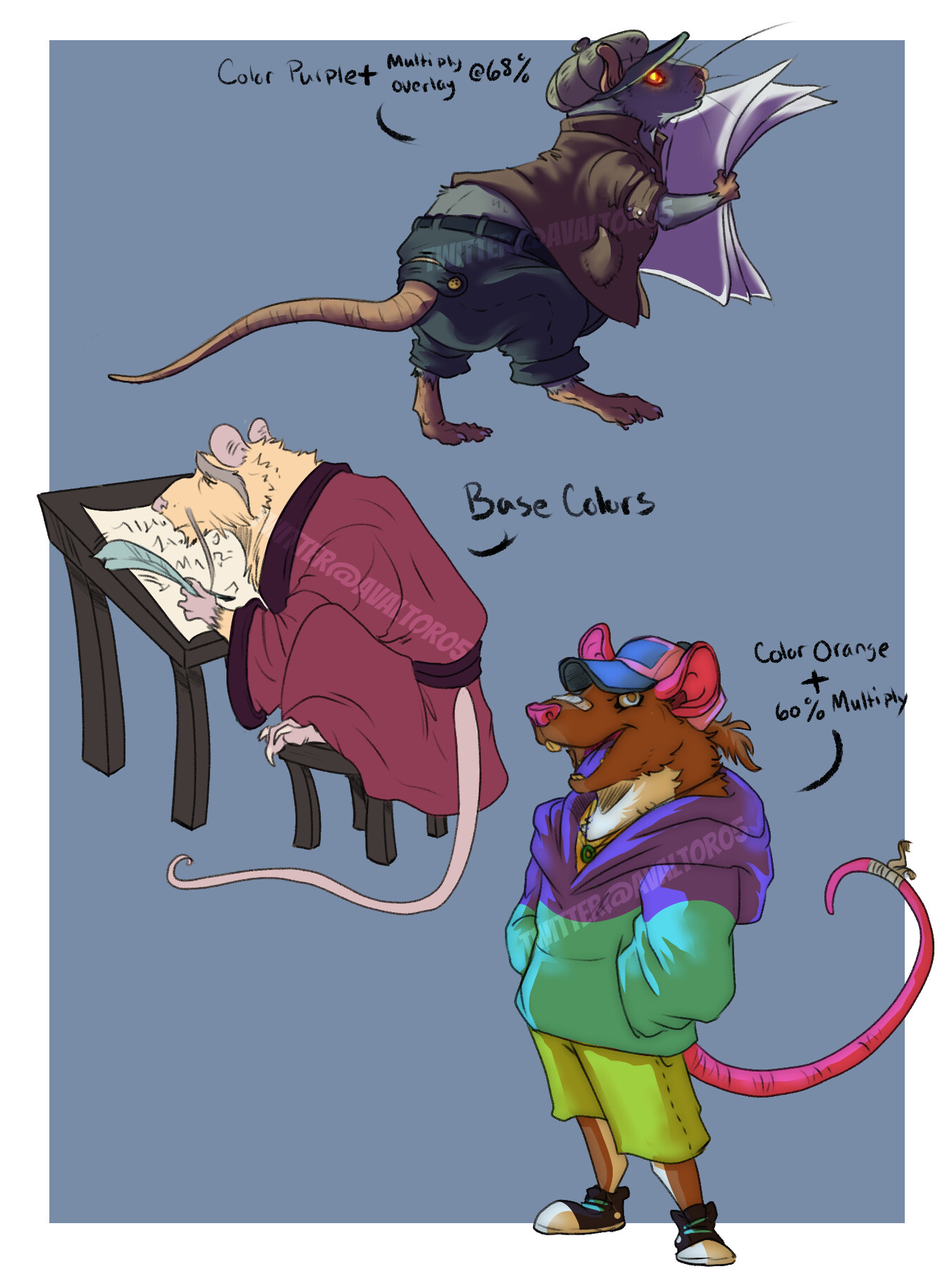 ArtStation - Colors Practice: Rats