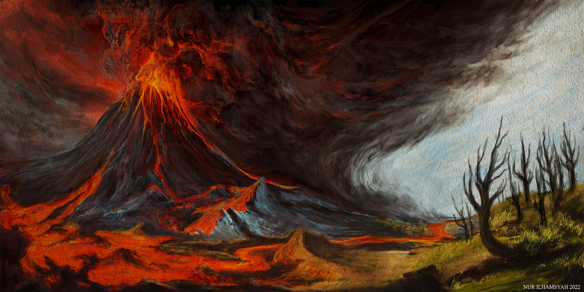 ArtStation - Erupsi Gunung Berapi