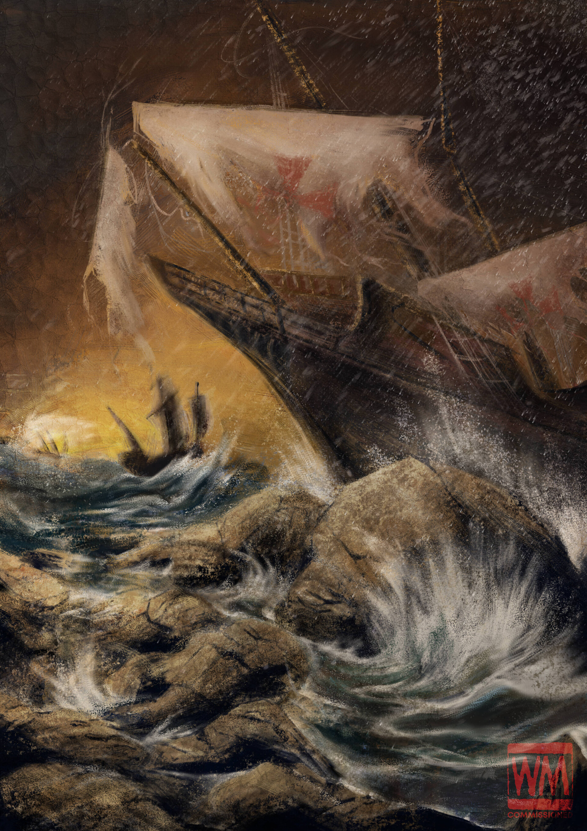 ArtStation - Conquistador Shipwreck - Book Illustration