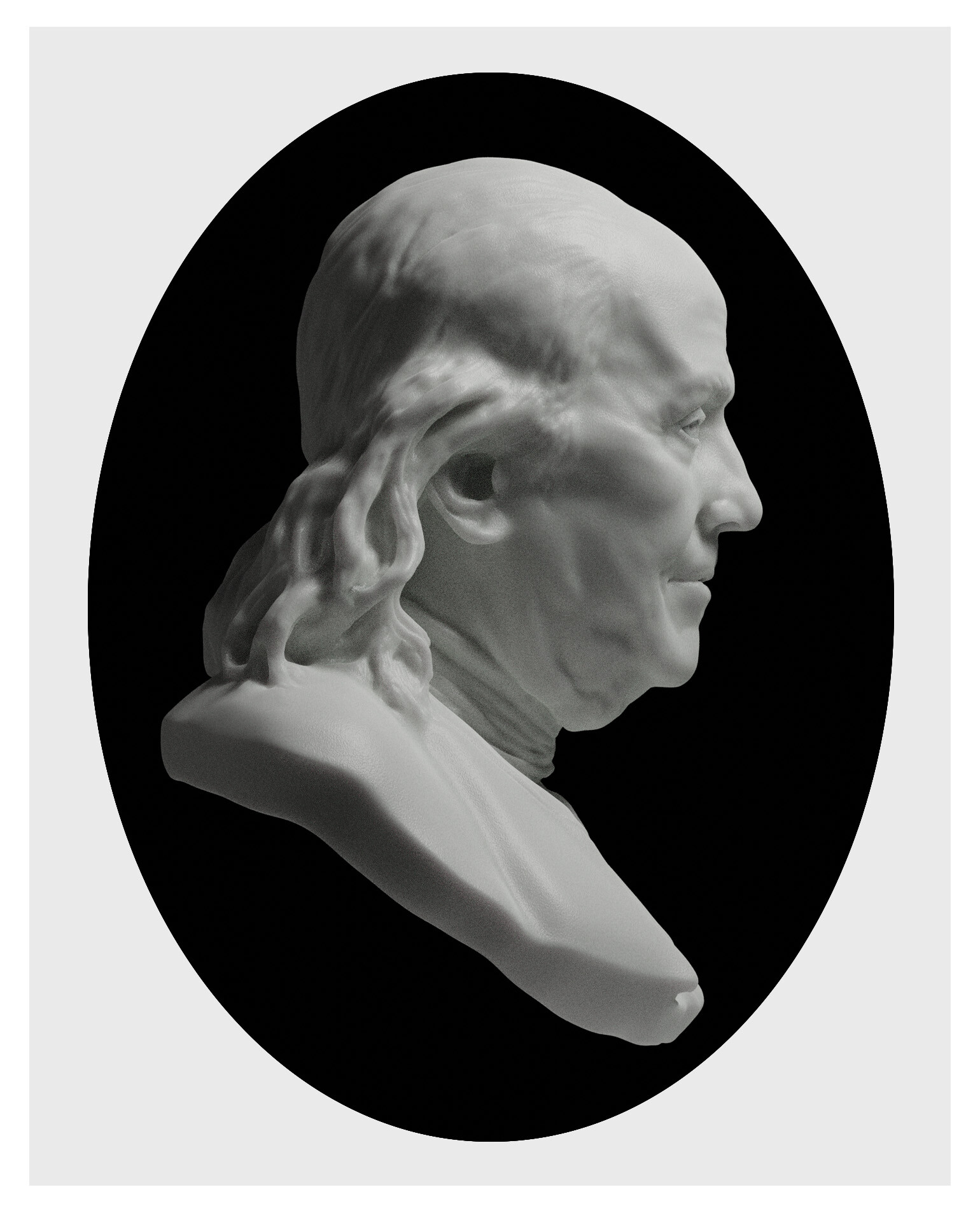 ArtStation - Bust of Benjamin Franklin