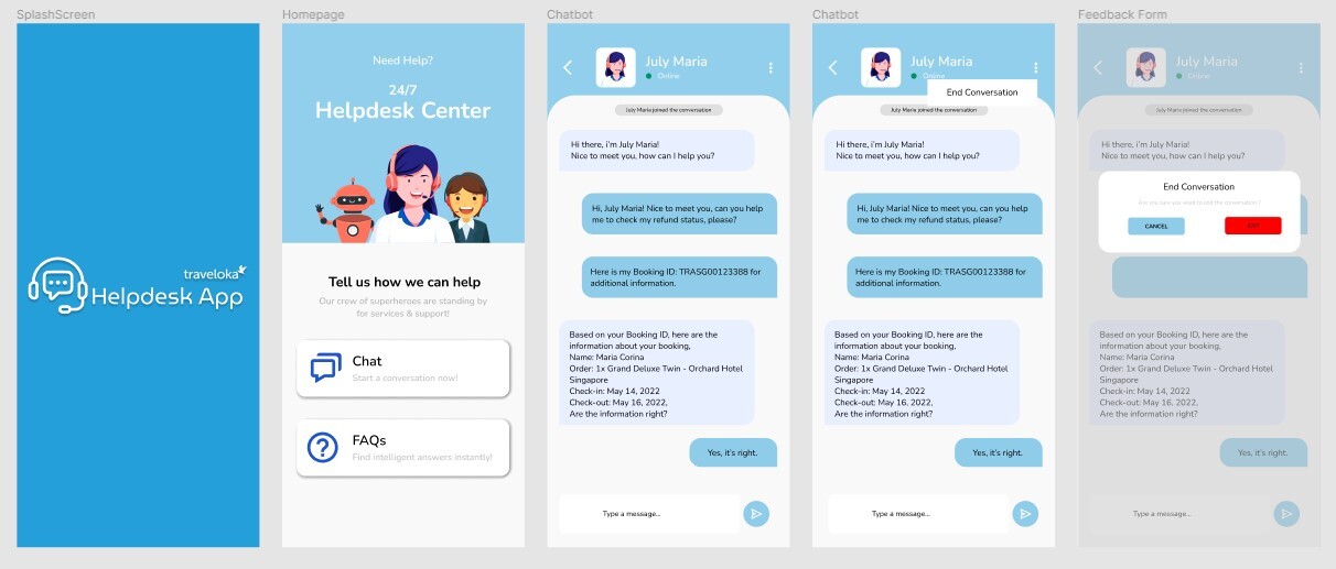 ArtStation - Chatbot Traveloka UI Design