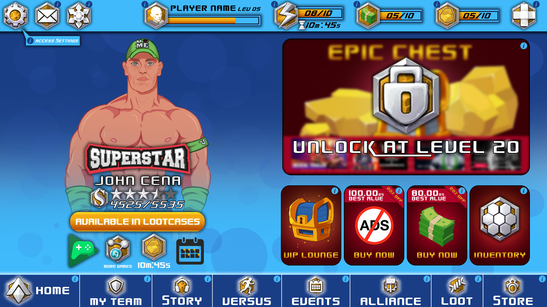 Rohan Ranjane - Game UI Design of Main Menu - Boxing Game