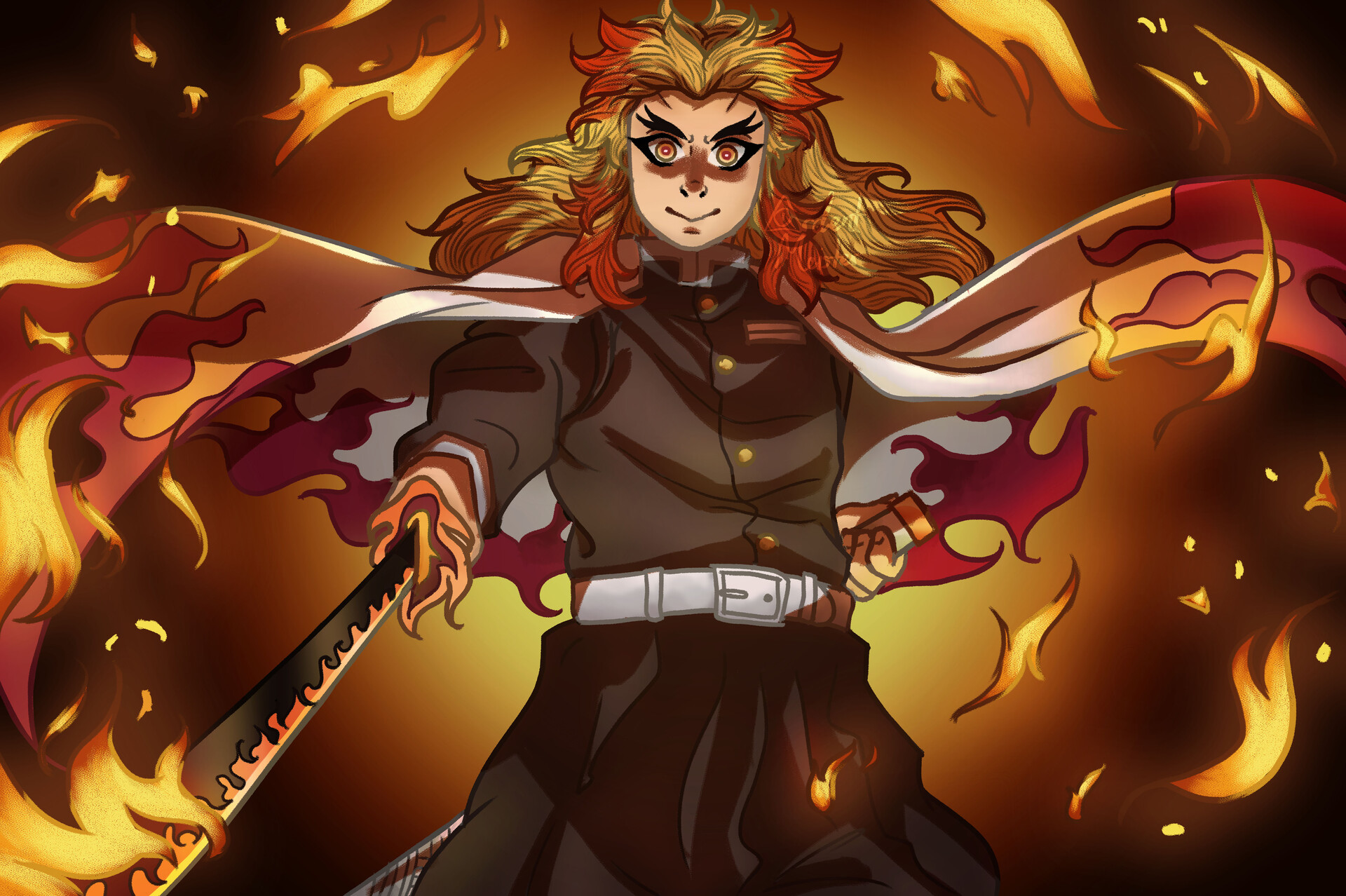 ArtStation - Rengoku fanart