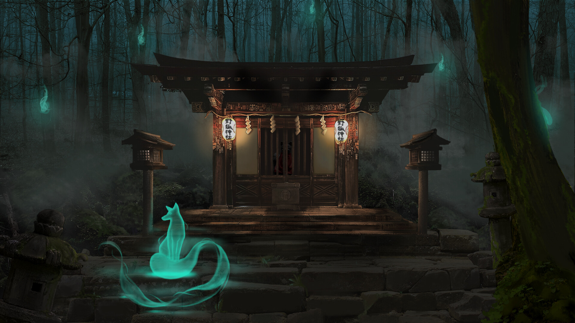 ArtStation - The Forgotten Fox Shrine