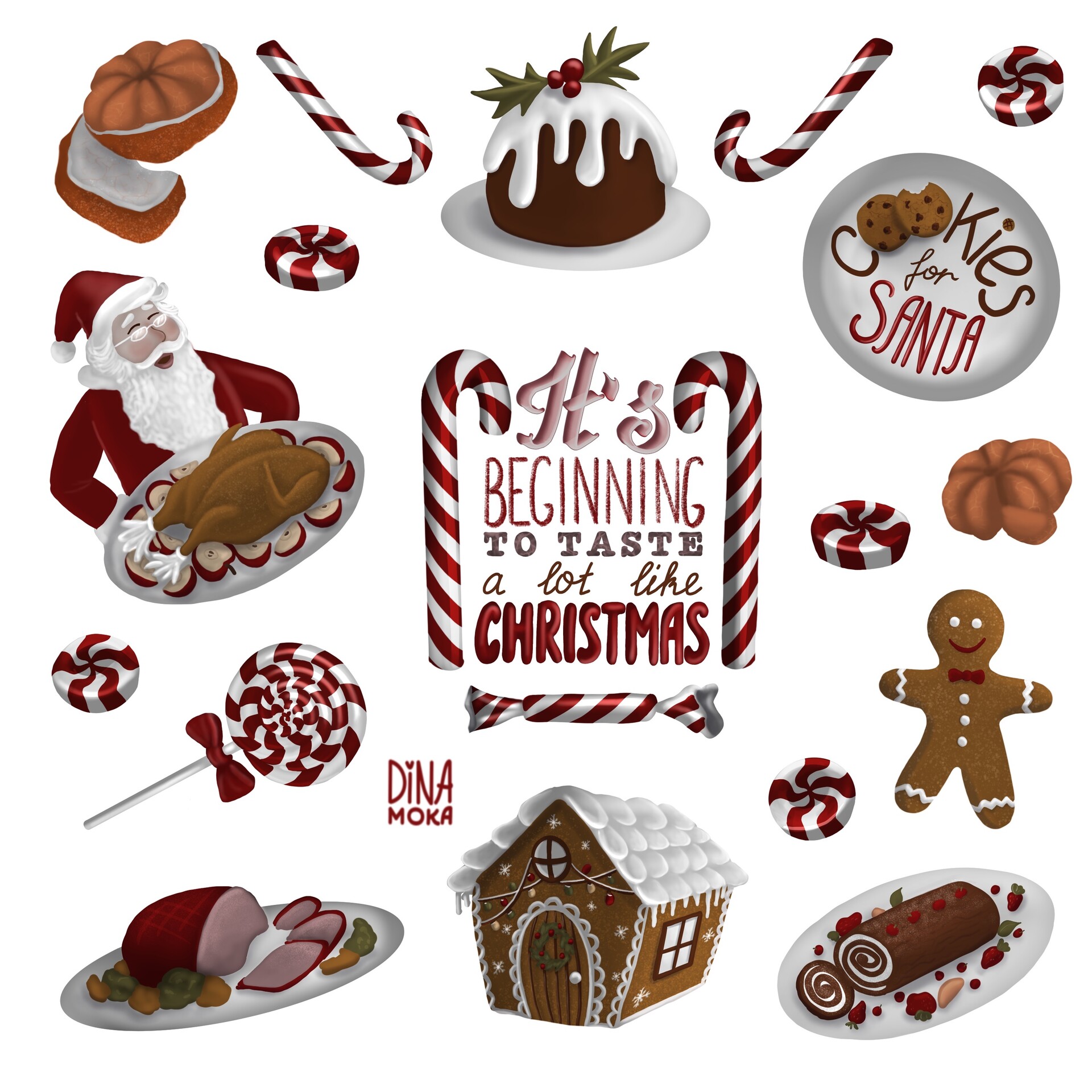 ArtStation - Новогодние стикеры