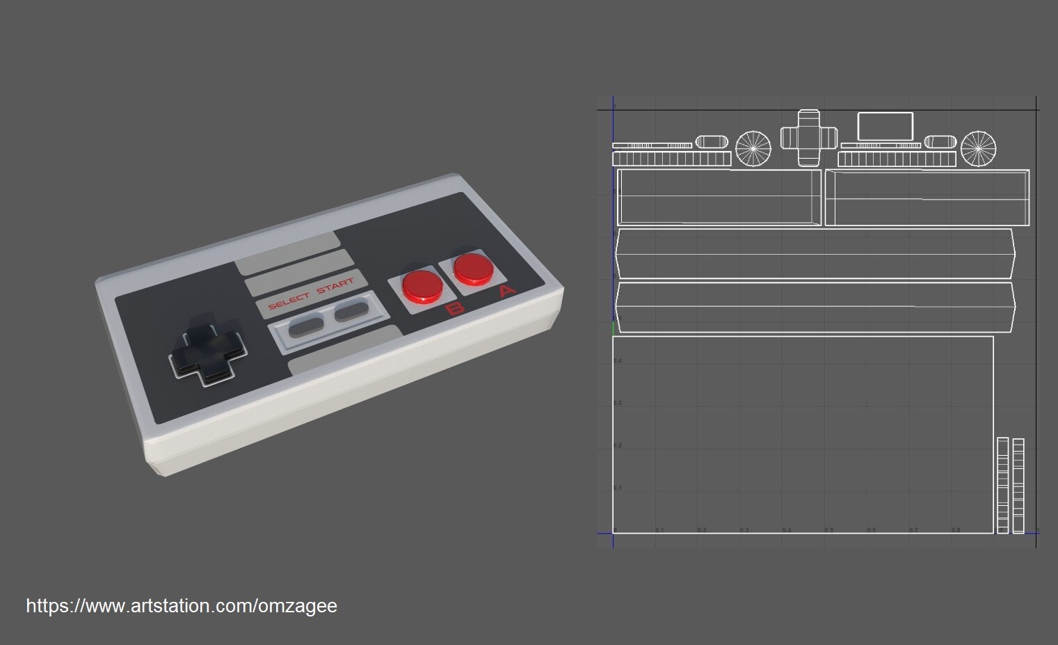 ArtStation - NES Controller Model