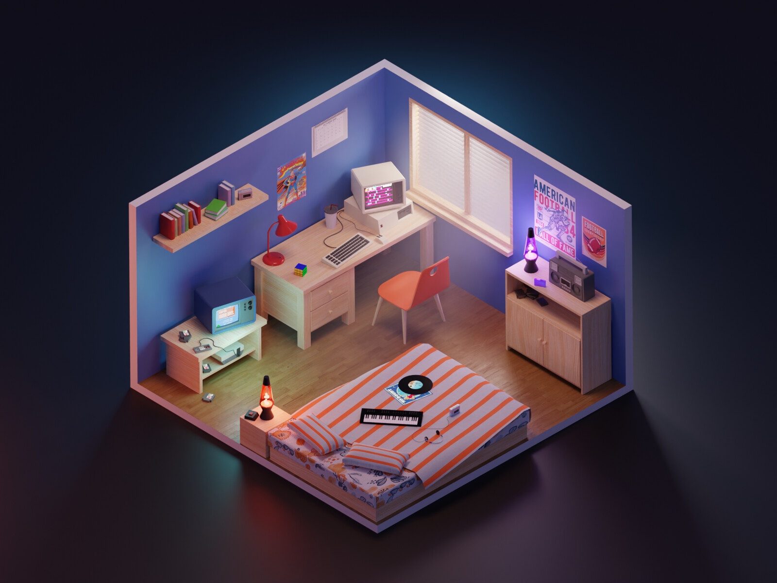 ArtStation - Retro Room