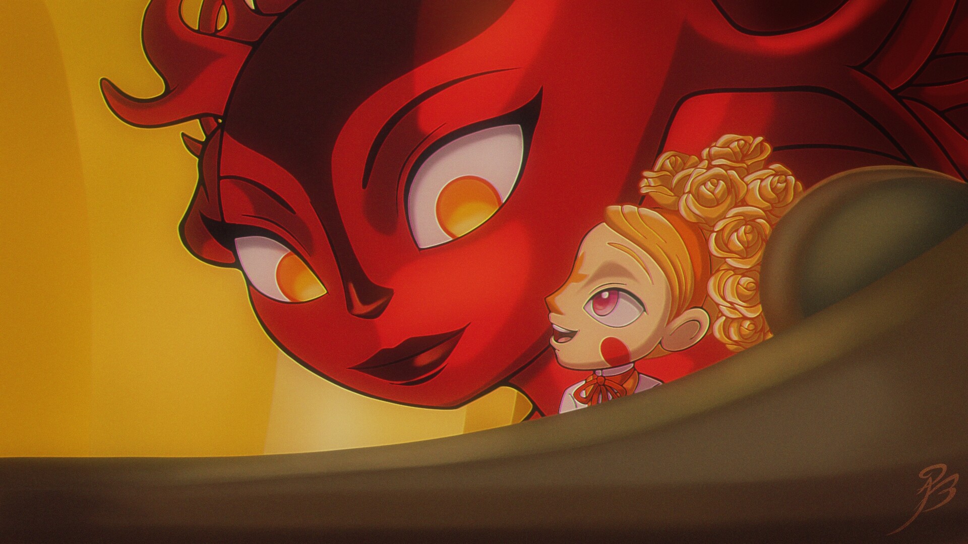 ArtStation - No Straight Roads (Redraw) - Yinu and Mother