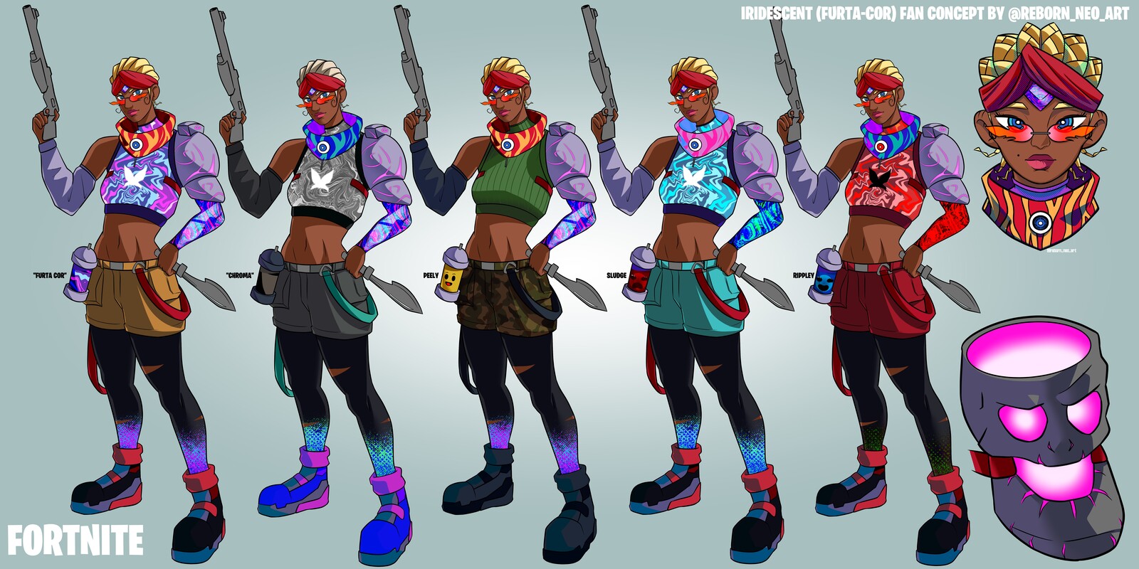 Luís Gustavo Reborn - Iridescent (Furta-Cor) - Fortnite [Original Concept]