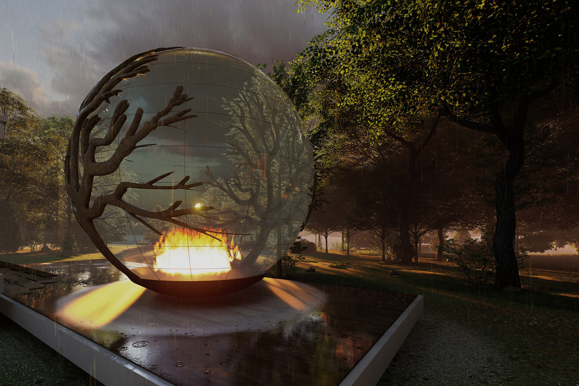 CG Artist and Fashion Creator - The Fire Ball Art Poster