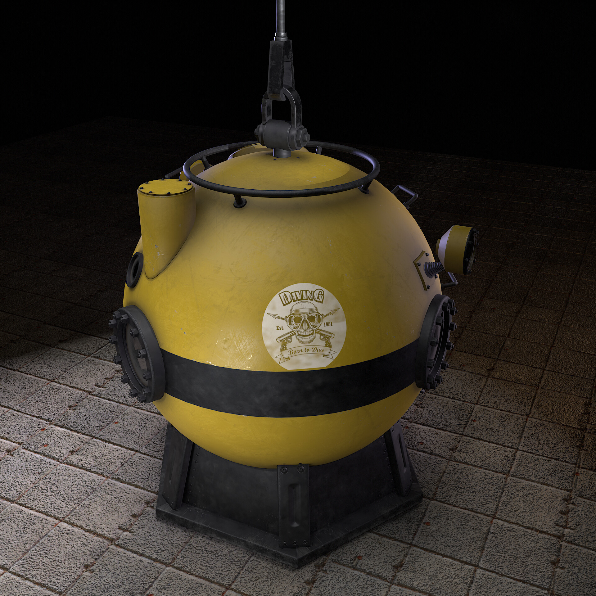 Eugene Lacy - Sea bottom. Diving bell.