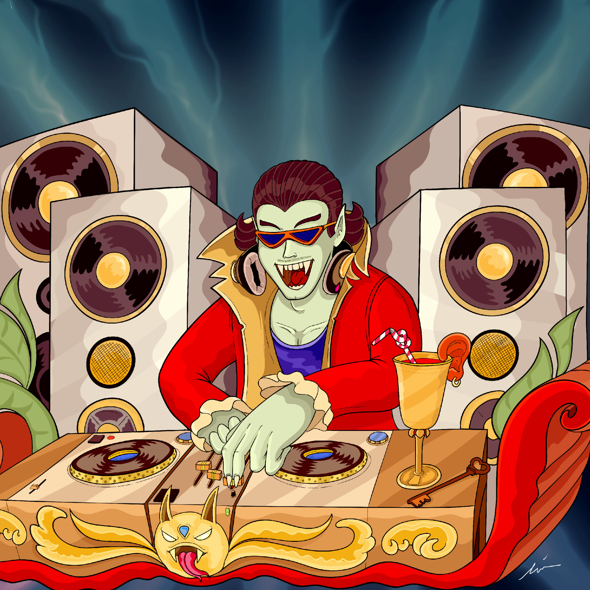 ArtStation - Halloween Vampire Dj