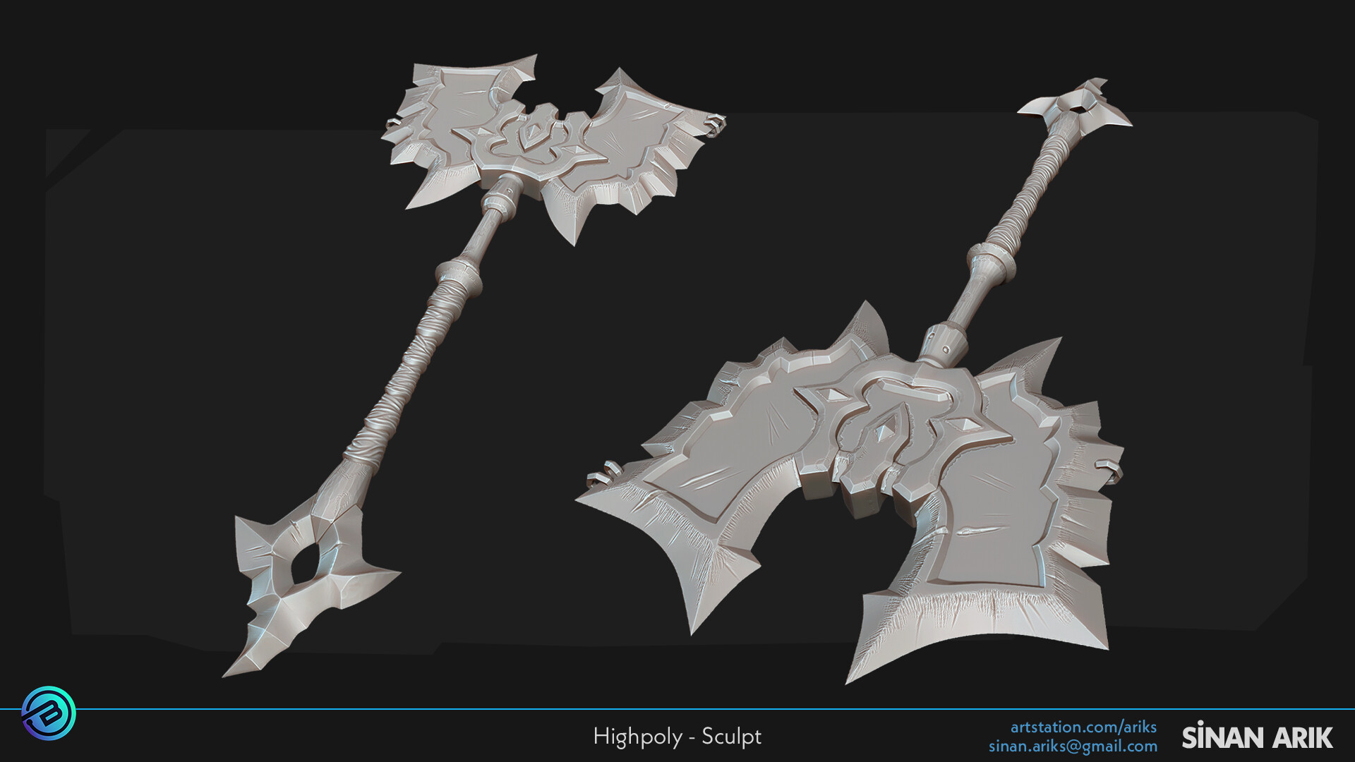 Sinan Arık - Stylized Orc Axe - 4