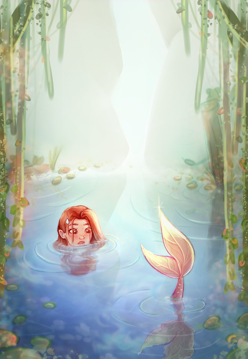 ArtStation - Mermaid in a Pond