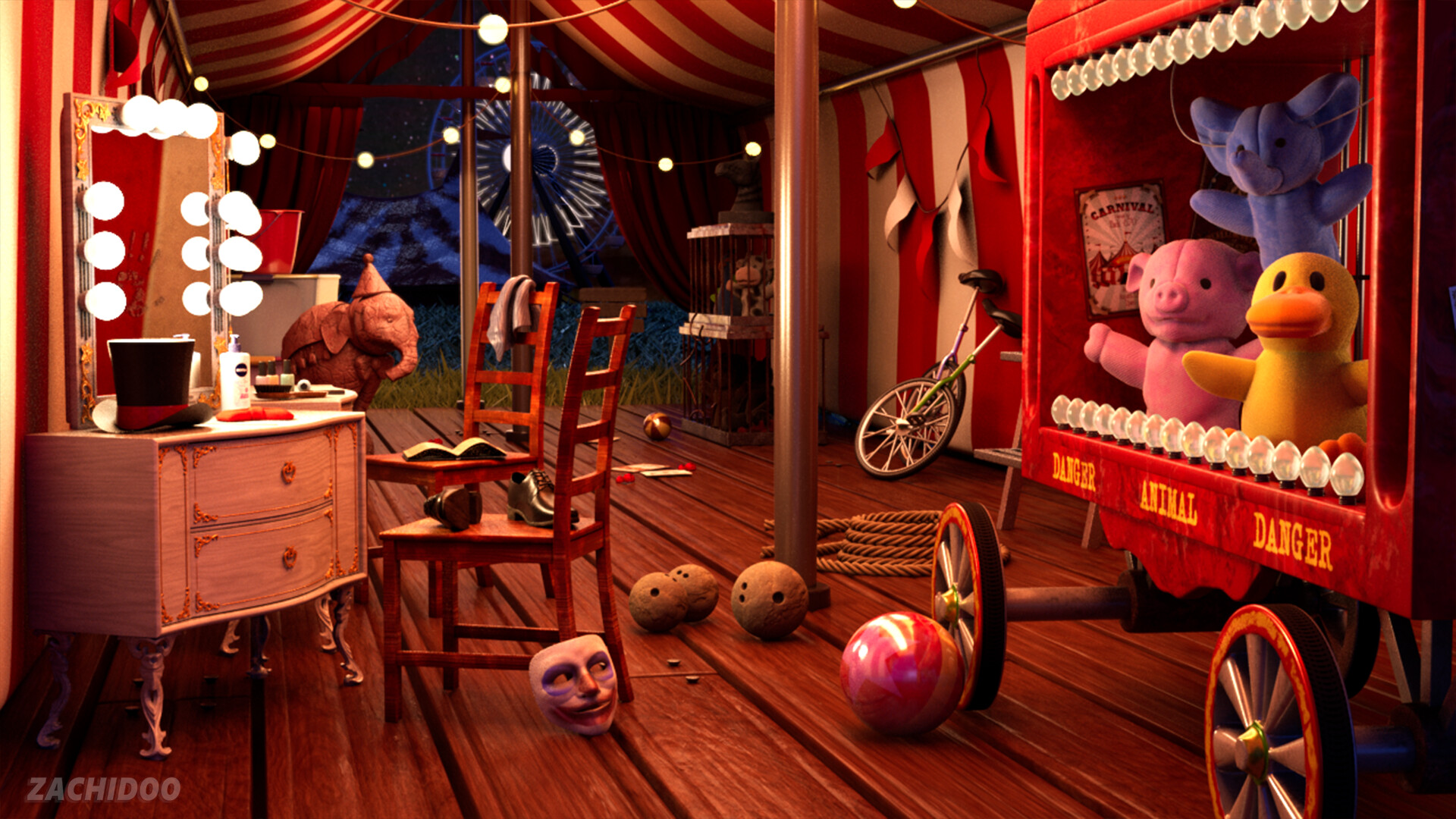 ArtStation - Creepy Circus Tent - Environment Showcase
