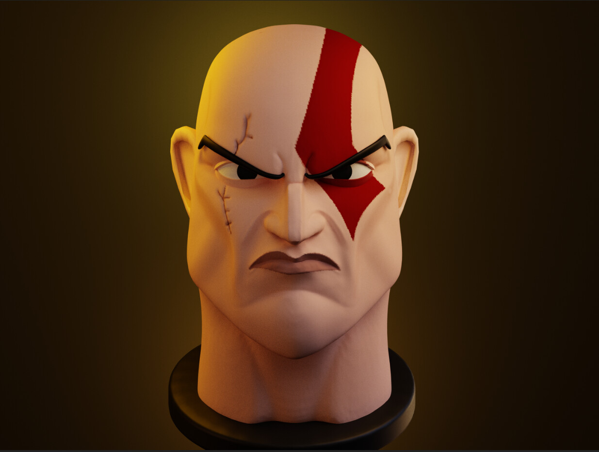 ArtStation - Kratos Stylized Face Sculpt