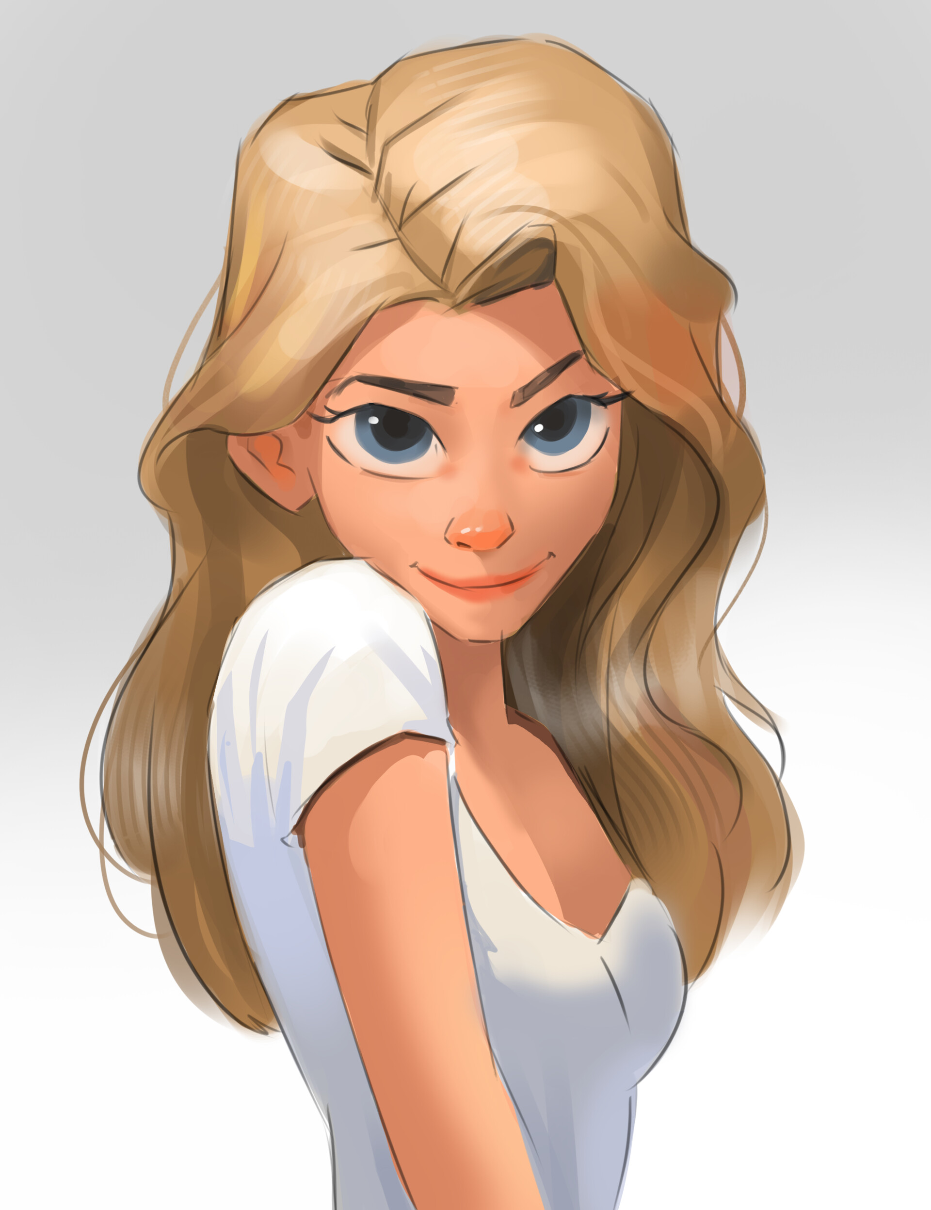 how to draw a girl disney style