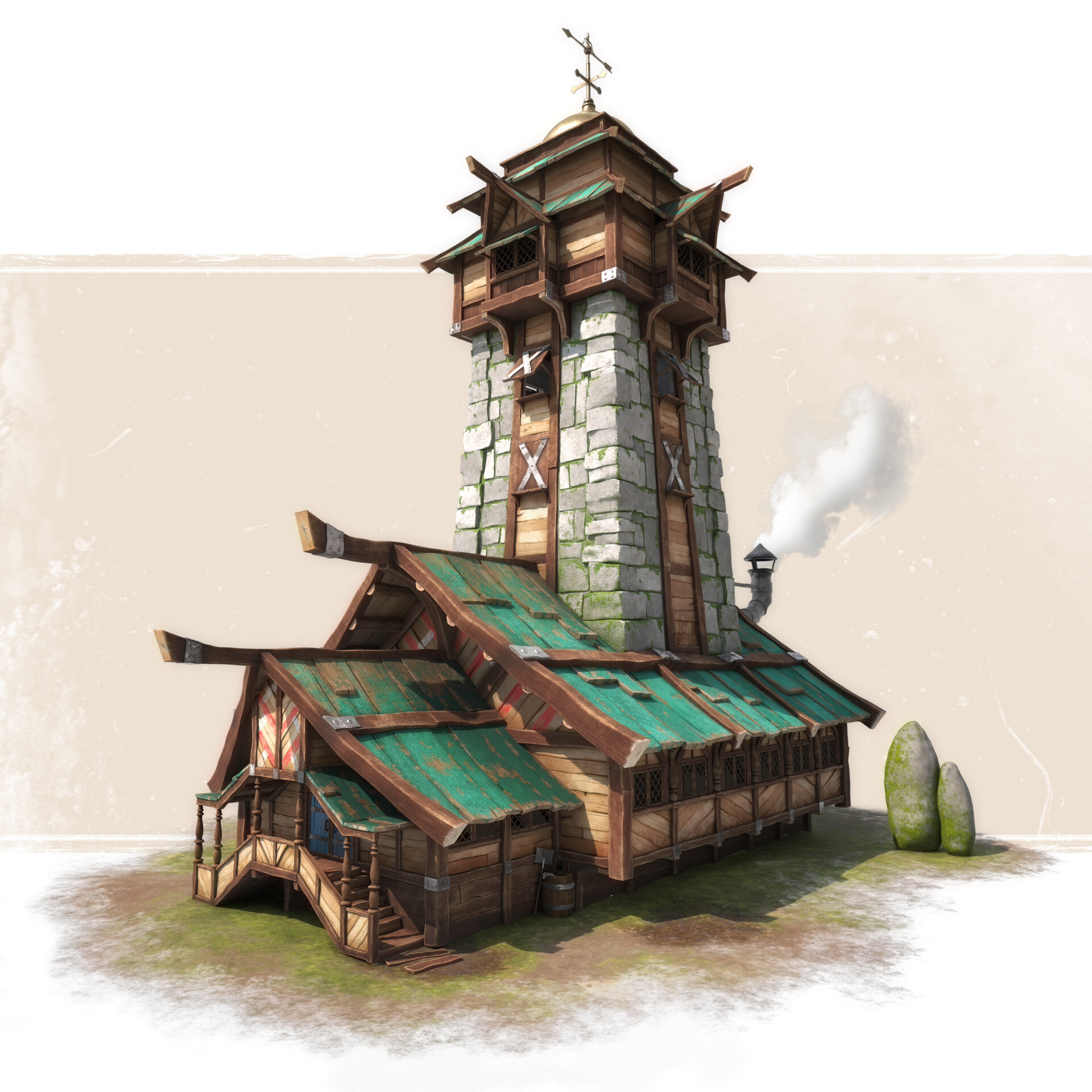 ArtStation - Esbatuan Watchtower - 3D Model