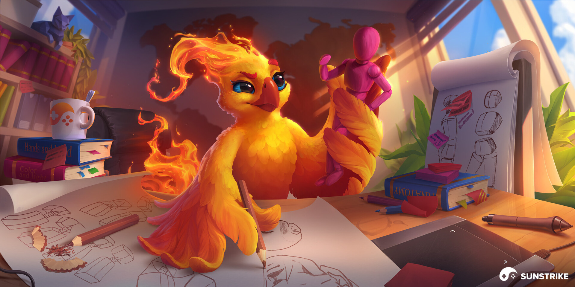 ArtStation - Sunfy - the mascot of SunStrike Studios