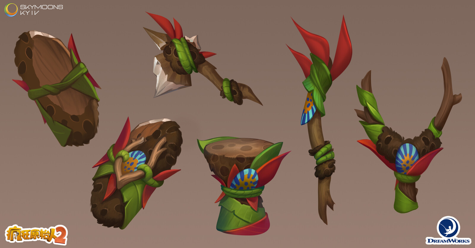 SMK Team - The Croods 2 (mobile game) - Protagonists and their garments