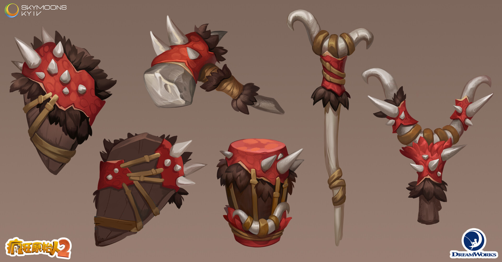 SMK Team - The Croods 2 (mobile game) - Protagonists and their garments