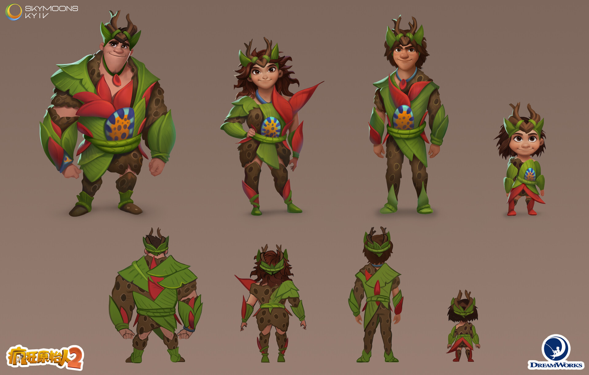 SMK Team - The Croods 2 (mobile game) - Protagonists and their garments
