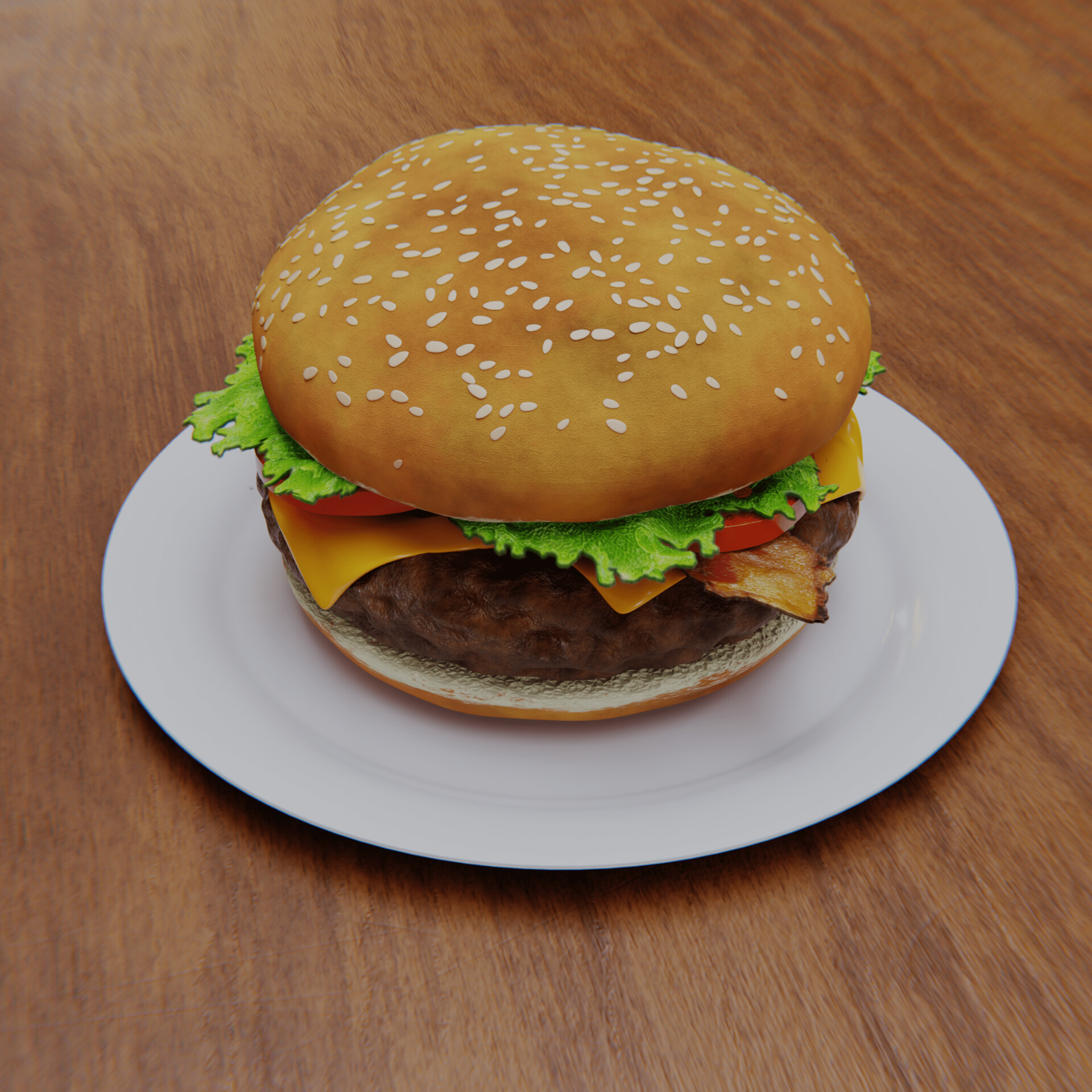 ArtStation - Burger model (Blender render)