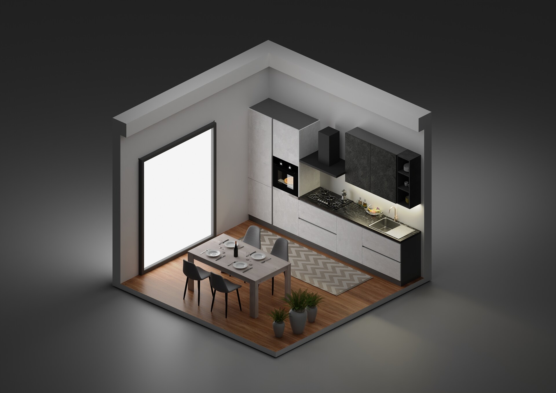 ArtStation - Isometric Kitchen