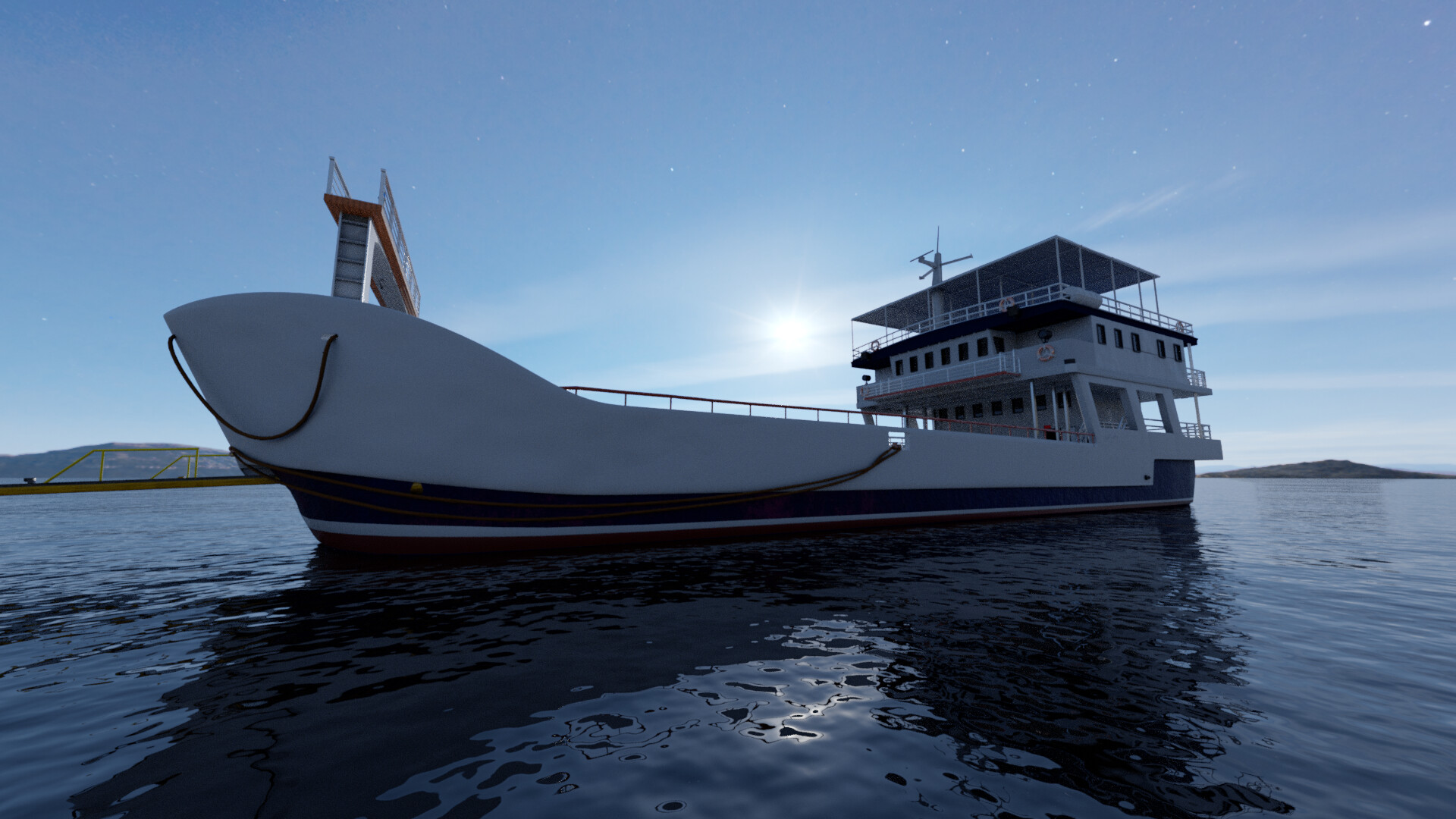 ArtStation - Greek Ferry boat 3D Model