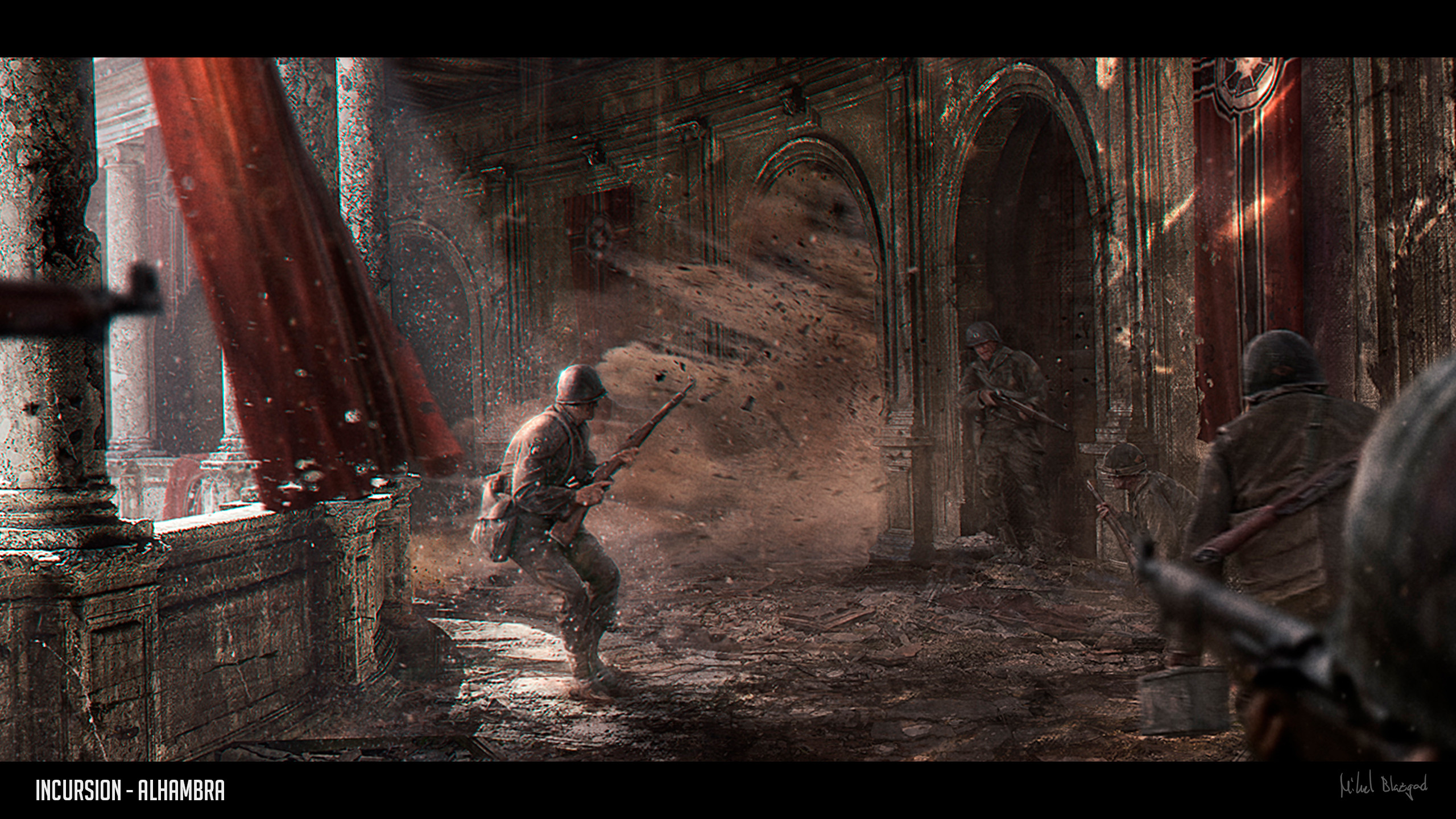 Junior Keyframe Environment Concept Artist Mikel Blazgad - Incursion - Alhambra