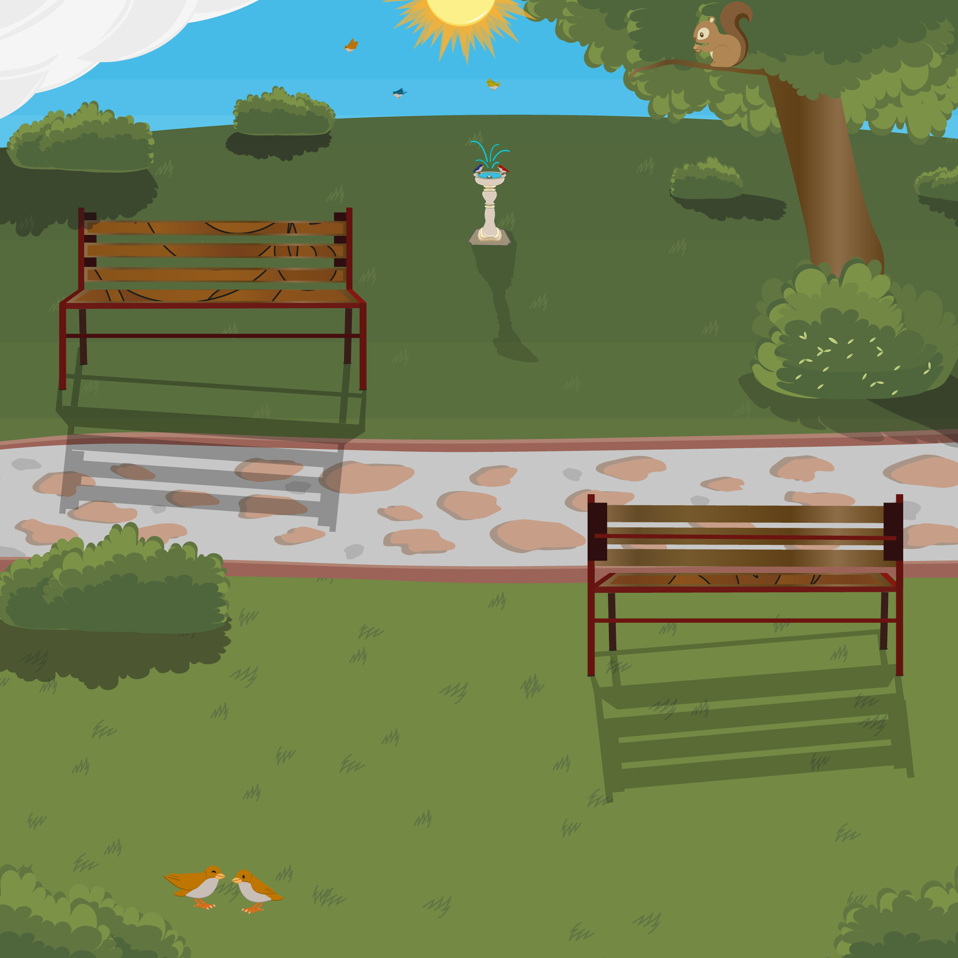 ArtStation - The landscape of a square