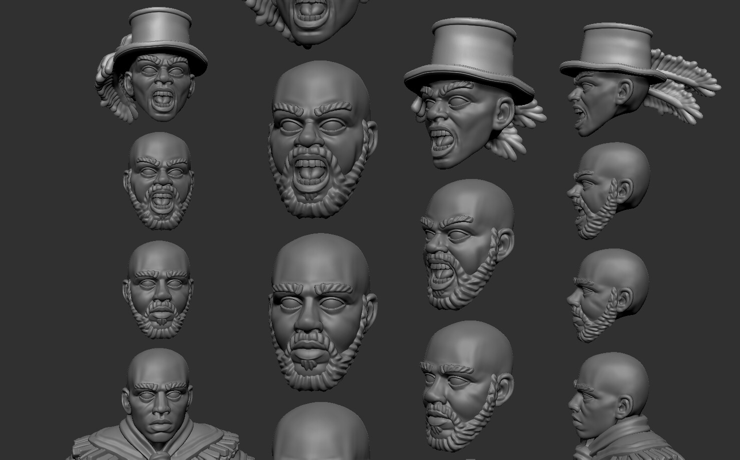 Luke Martins - Seminole wars - Seminole warriors [28mm Miniature sculpts]