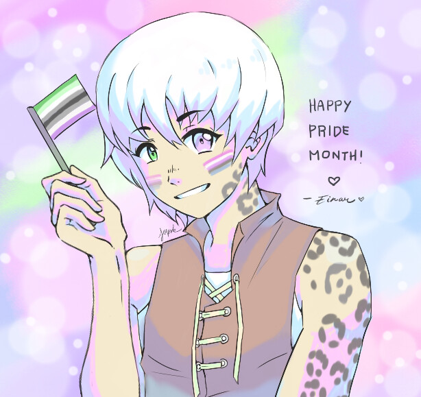Artstation Einar Aroace Genderfluid Pride