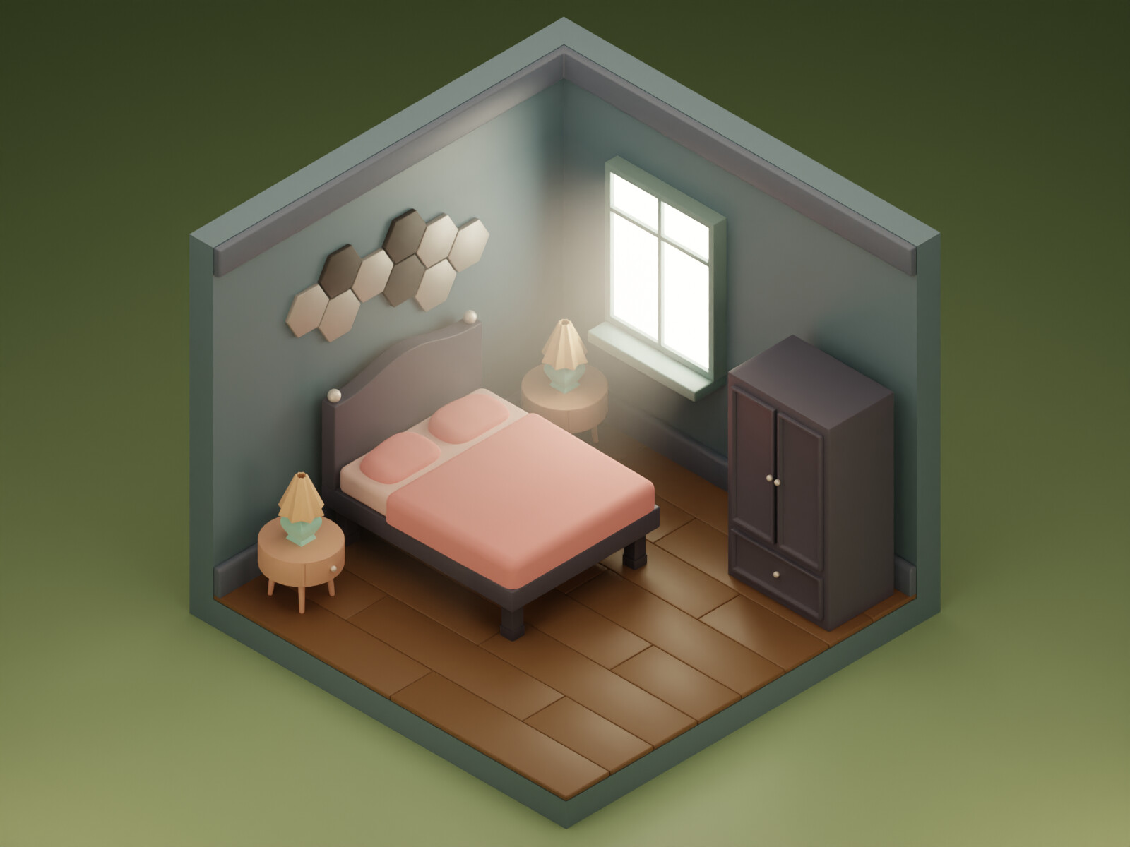 ArtStation - Isometric Bedroom