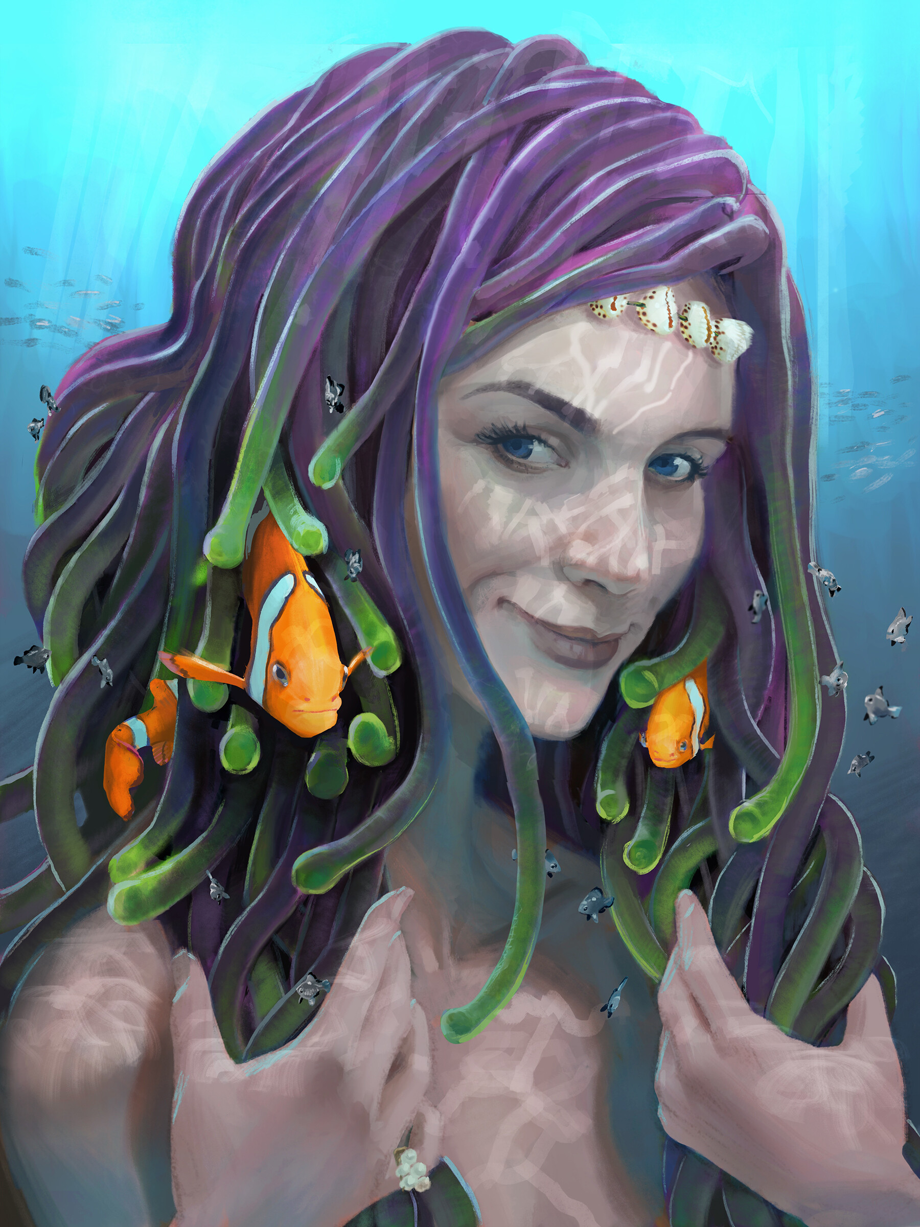 ArtStation - Anemone Mermaid