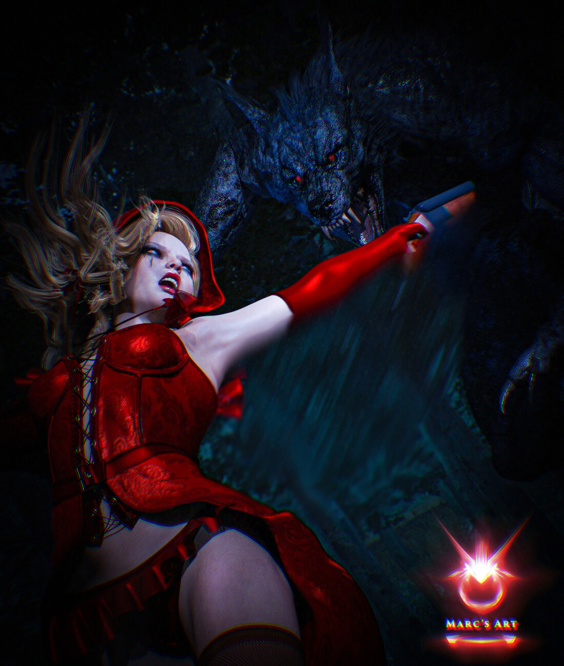 ArtStation - MA-Little Red Riding Hood (Hottie with a Shottie) #2